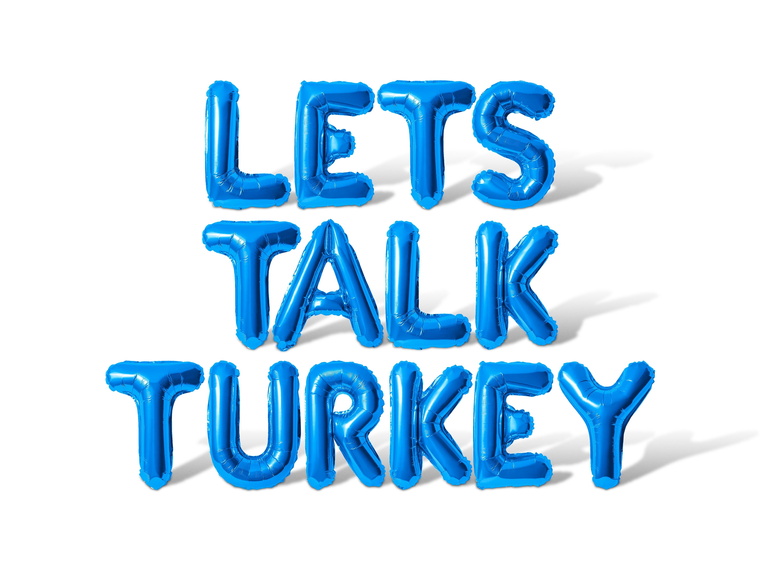 Letter Balloons - LETS TALK TURKEY 16" Inch Alphabet Letters Foil Mylar ...