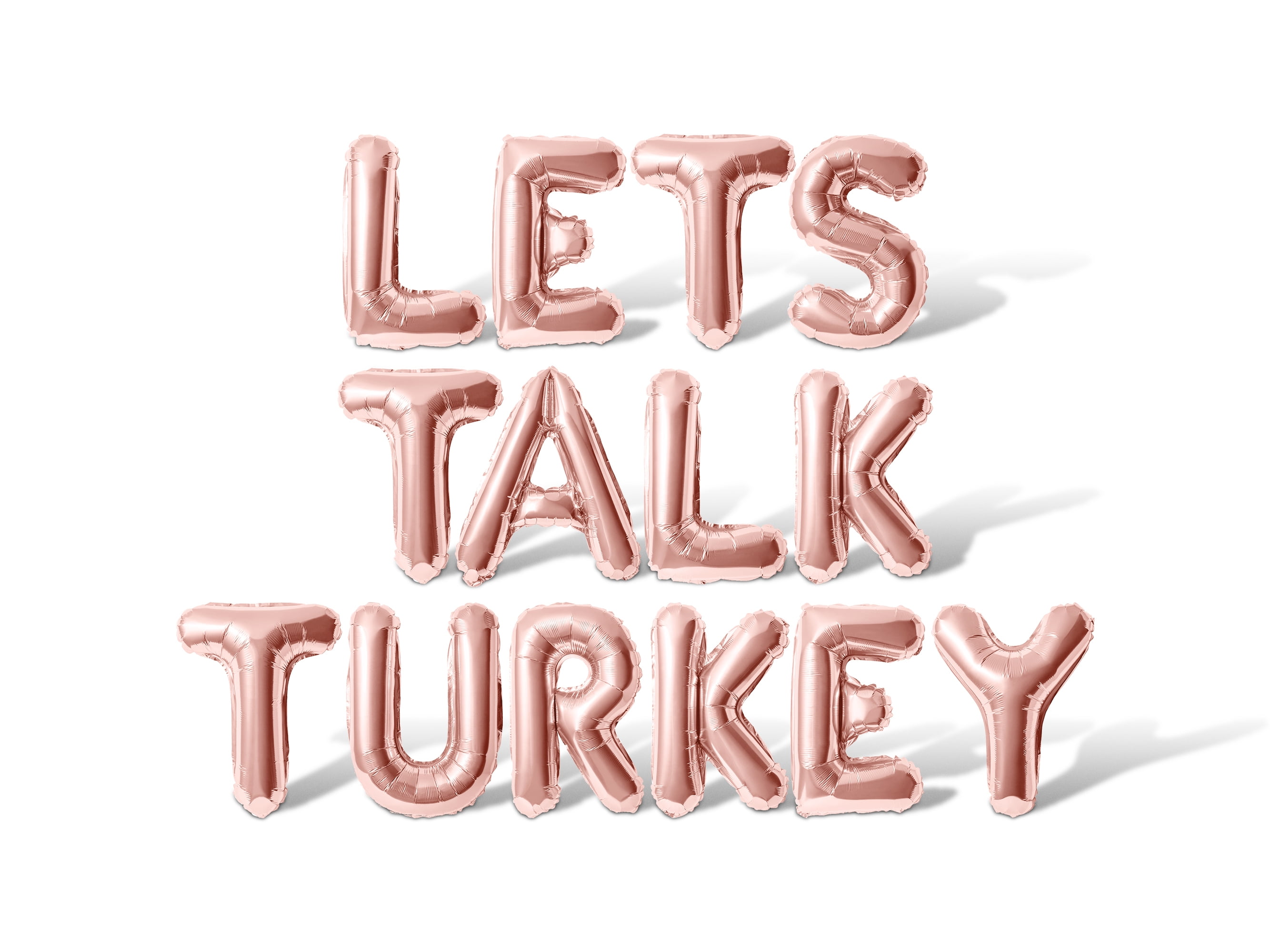 Letter Balloons - LETS TALK TURKEY 16" Inch Alphabet Letters Foil Mylar ...