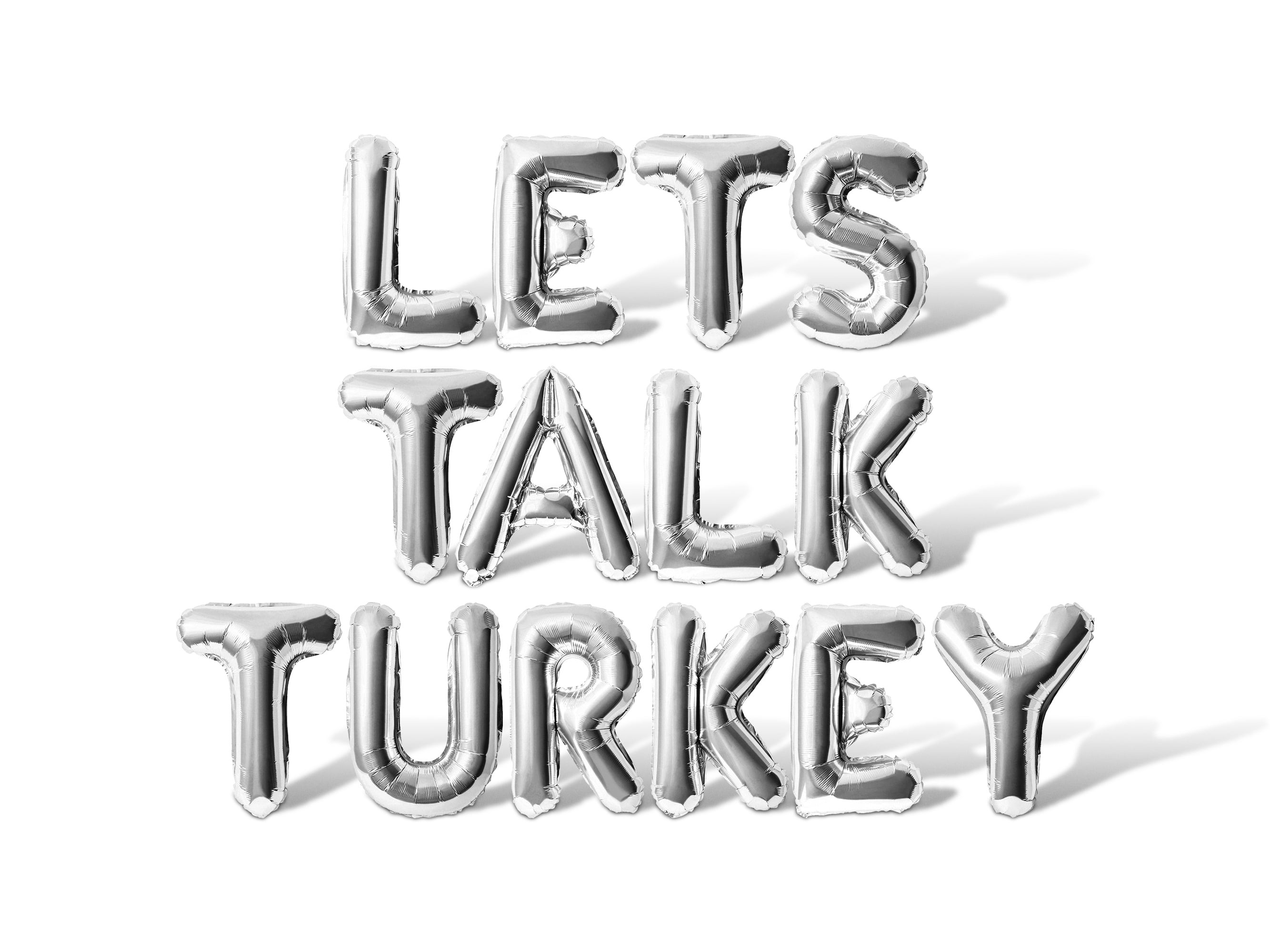 Letter Balloons - LETS TALK TURKEY 16" Inch Alphabet Letters Foil Mylar ...
