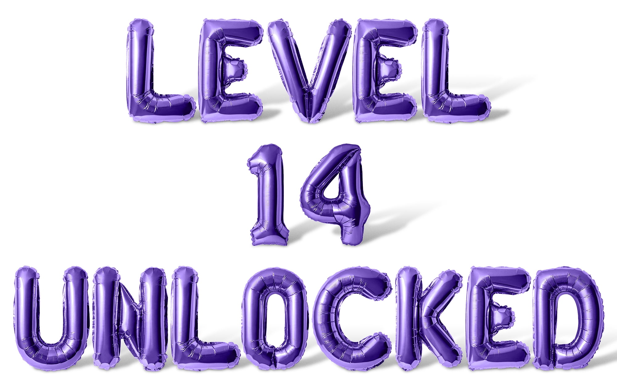 Letter Balloons - LEVEL 14 UNLOCKED 16" Inch Alphabet Letters Foil ...