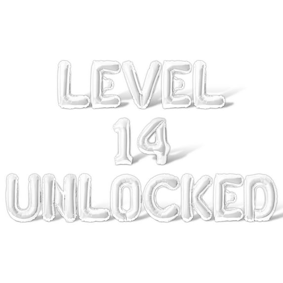 Letter Balloons - LEVEL 14 UNLOCKED 16" Inch Alphabet Letters Foil ...