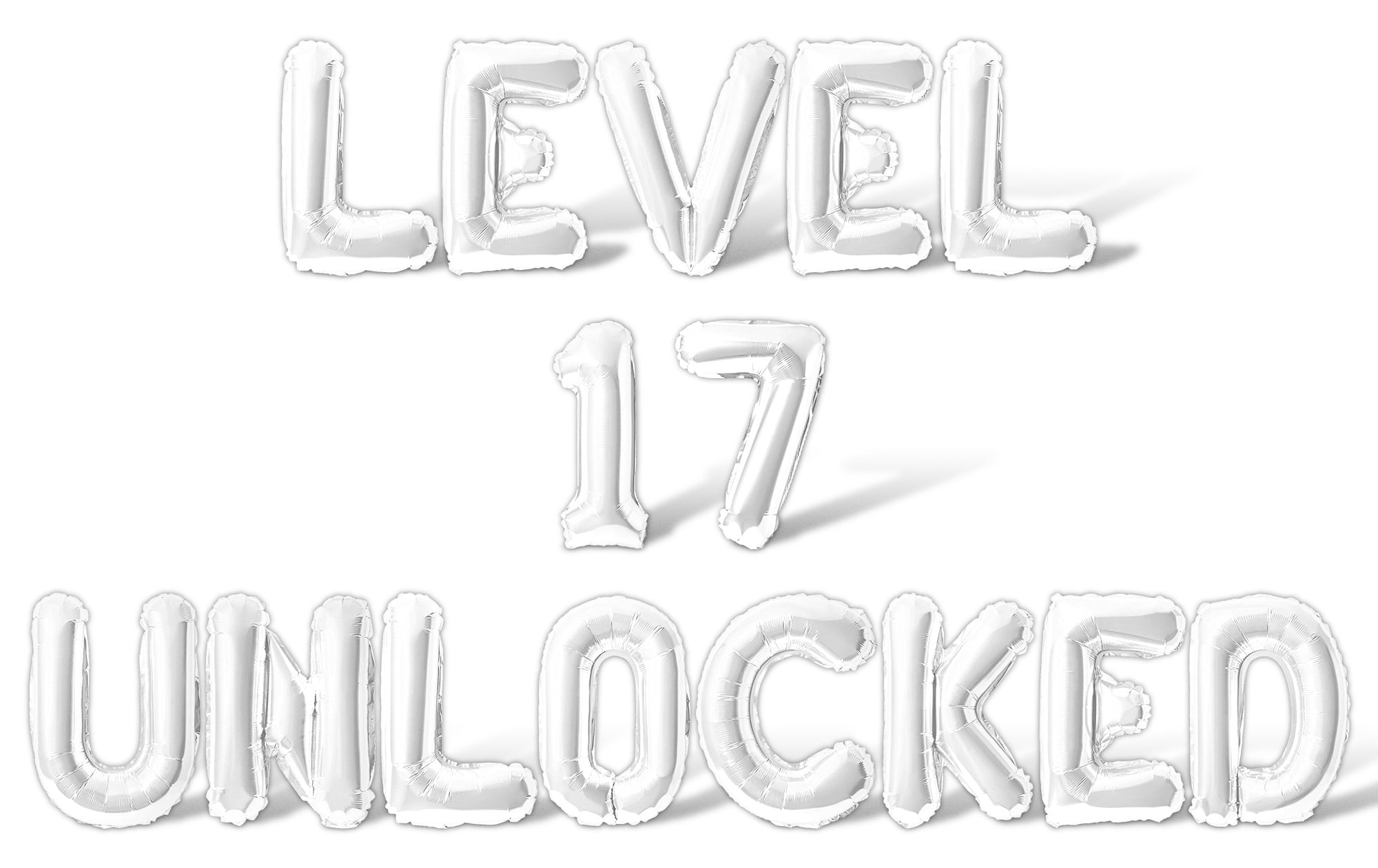 Letter Balloons - LEVEL 17 UNLOCKED 16" Inch Alphabet Letters Foil ...