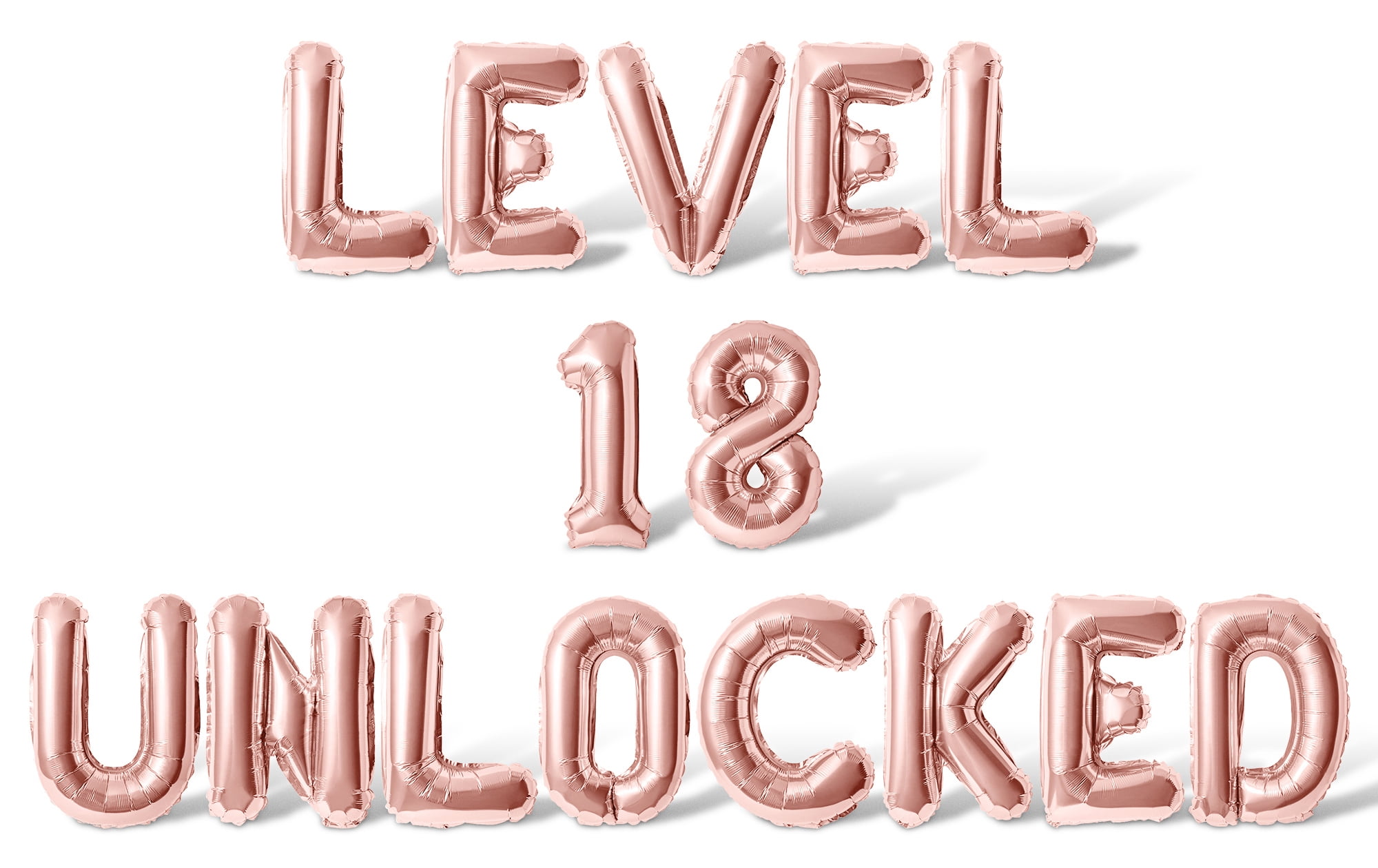 Letter Balloons - LEVEL 18 UNLOCKED 16" Inch Alphabet Letters Foil ...