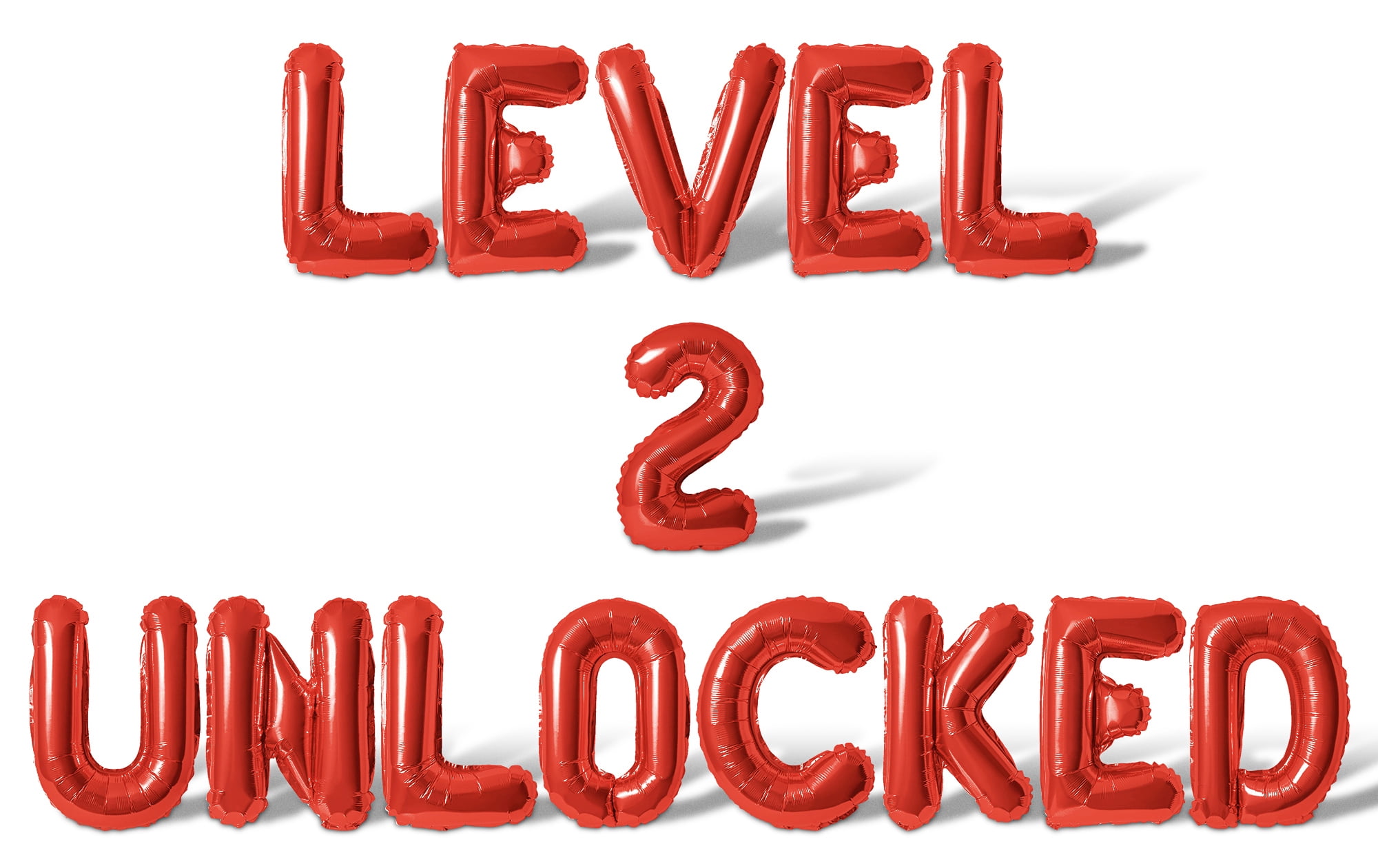 Letter Balloons - LEVEL 2 UNLOCKED 16" Inch Alphabet Letters Foil Mylar ...