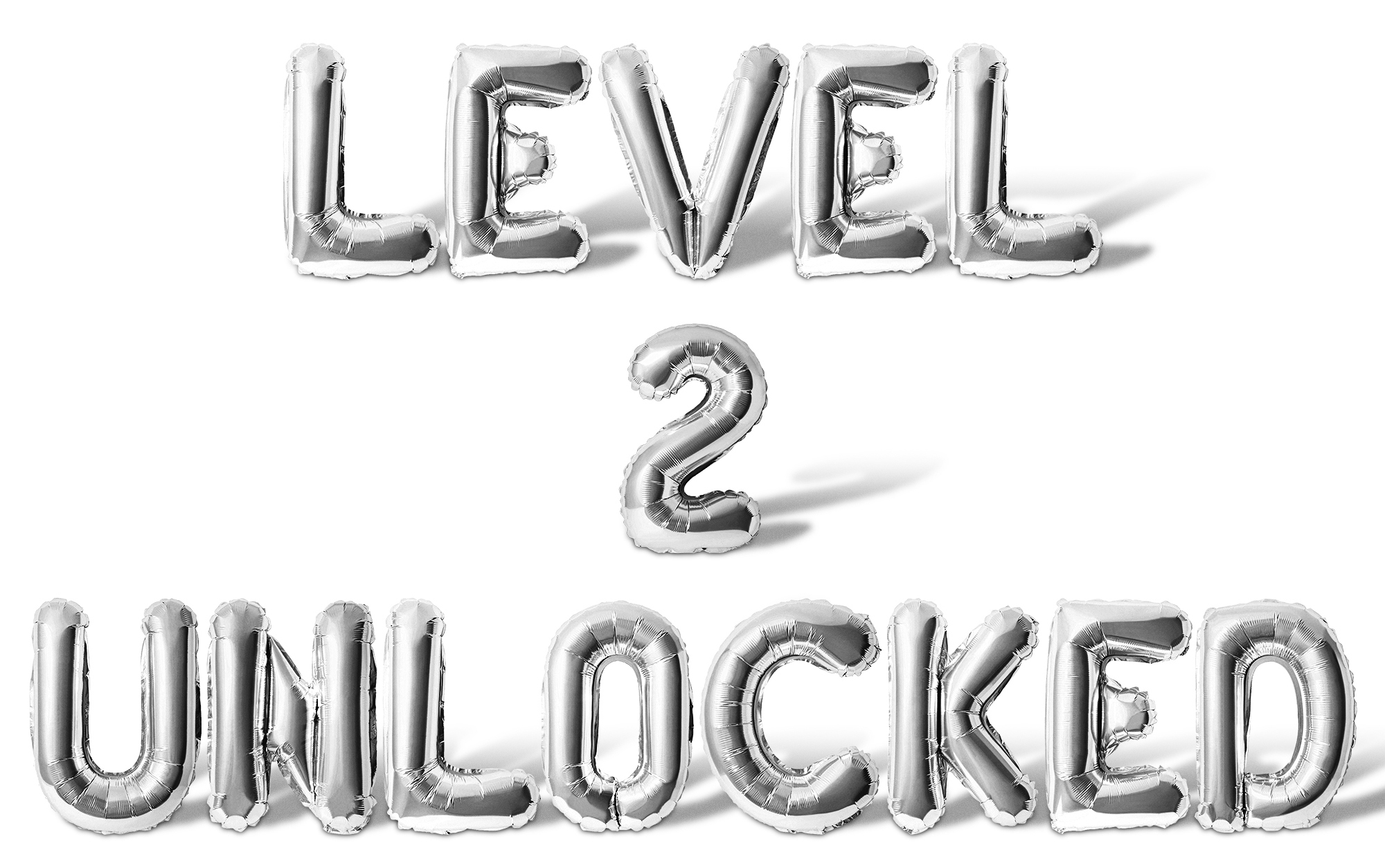 Letter Balloons - LEVEL 2 UNLOCKED 16" Inch Alphabet Letters Foil Mylar ...