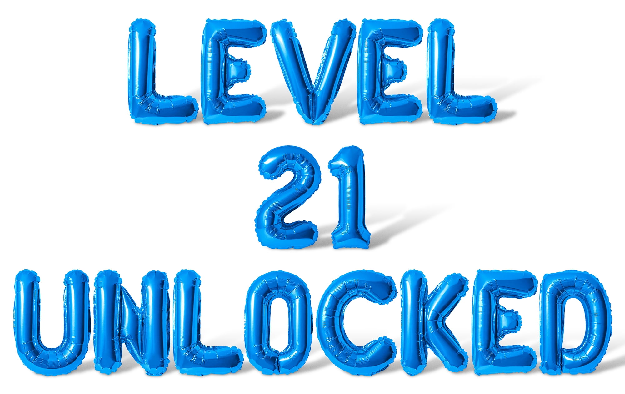 Letter Balloons - LEVEL 21 UNLOCKED 16" Inch Alphabet Letters Foil ...