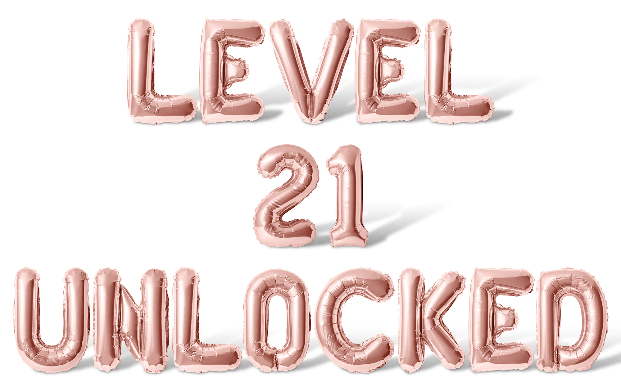 Letter Balloons - LEVEL 21 UNLOCKED 16" Inch Alphabet Letters Foil ...