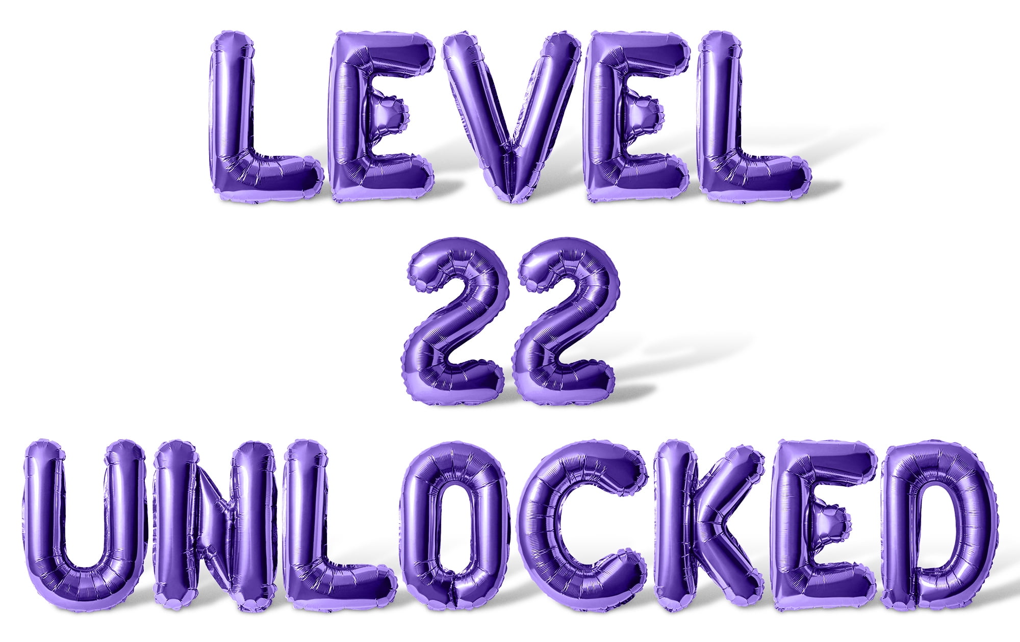 Letter Balloons - LEVEL 22 UNLOCKED 16" Inch Alphabet Letters Foil ...