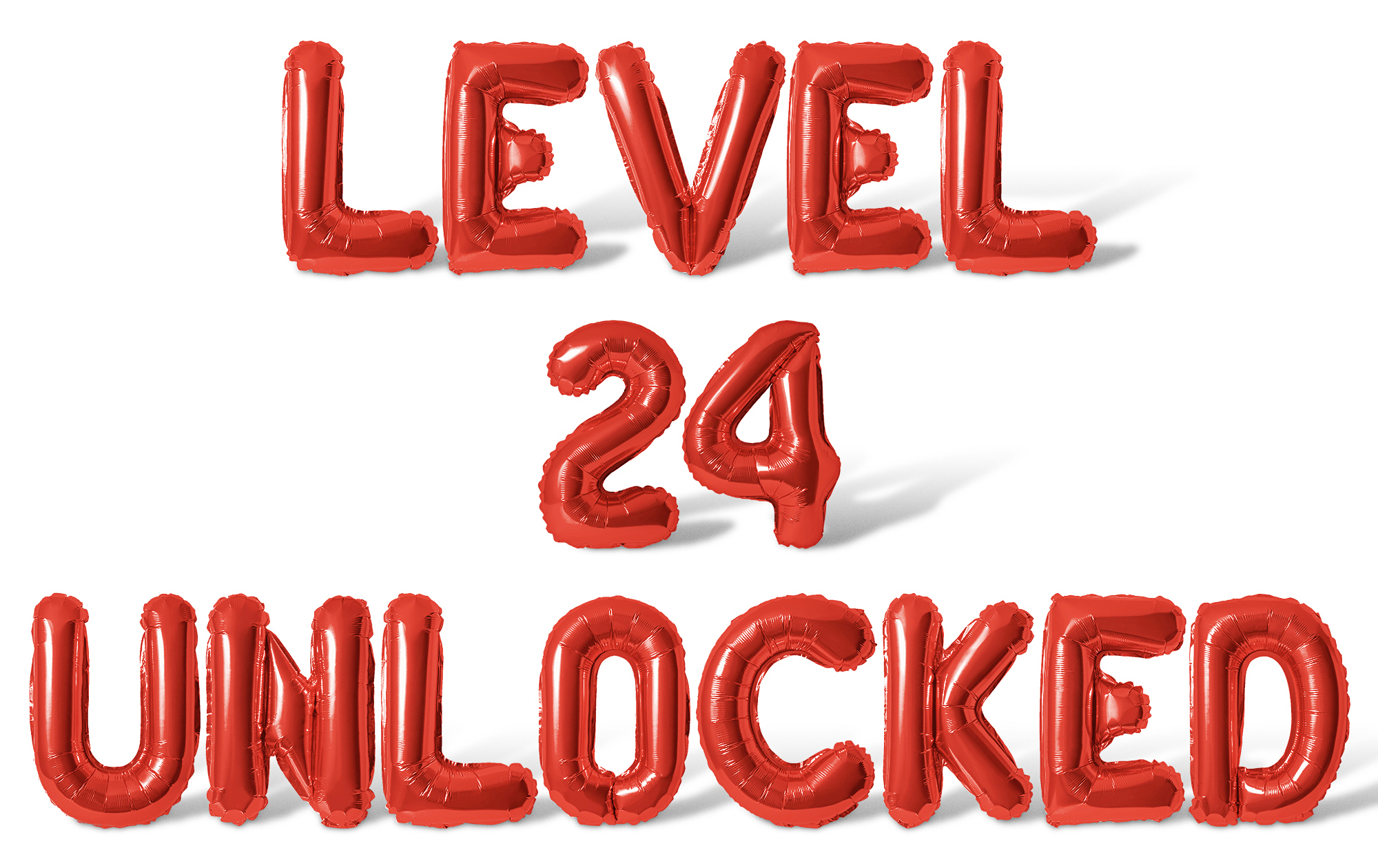 Letter Balloons - LEVEL 24 UNLOCKED 16" Inch Alphabet Letters Foil ...