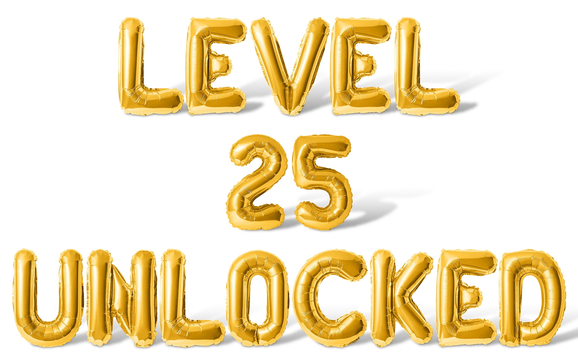 Letter Balloons - LEVEL 25 UNLOCKED 16" Inch Alphabet Letters Foil ...