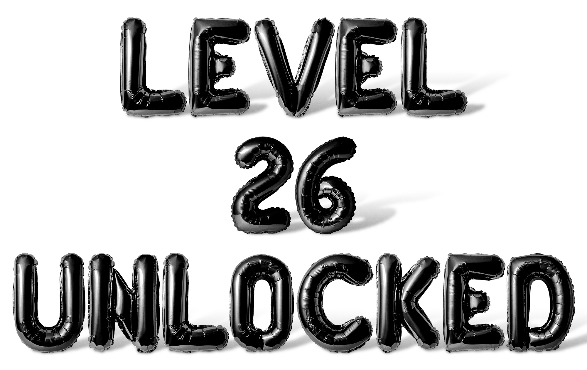 Letter Balloons - LEVEL 26 UNLOCKED 16" Inch Alphabet Letters Foil ...