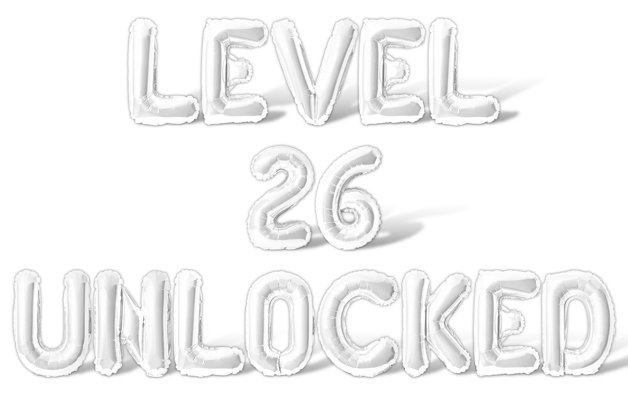 Letter Balloons - LEVEL 26 UNLOCKED 16" Inch Alphabet Letters Foil ...