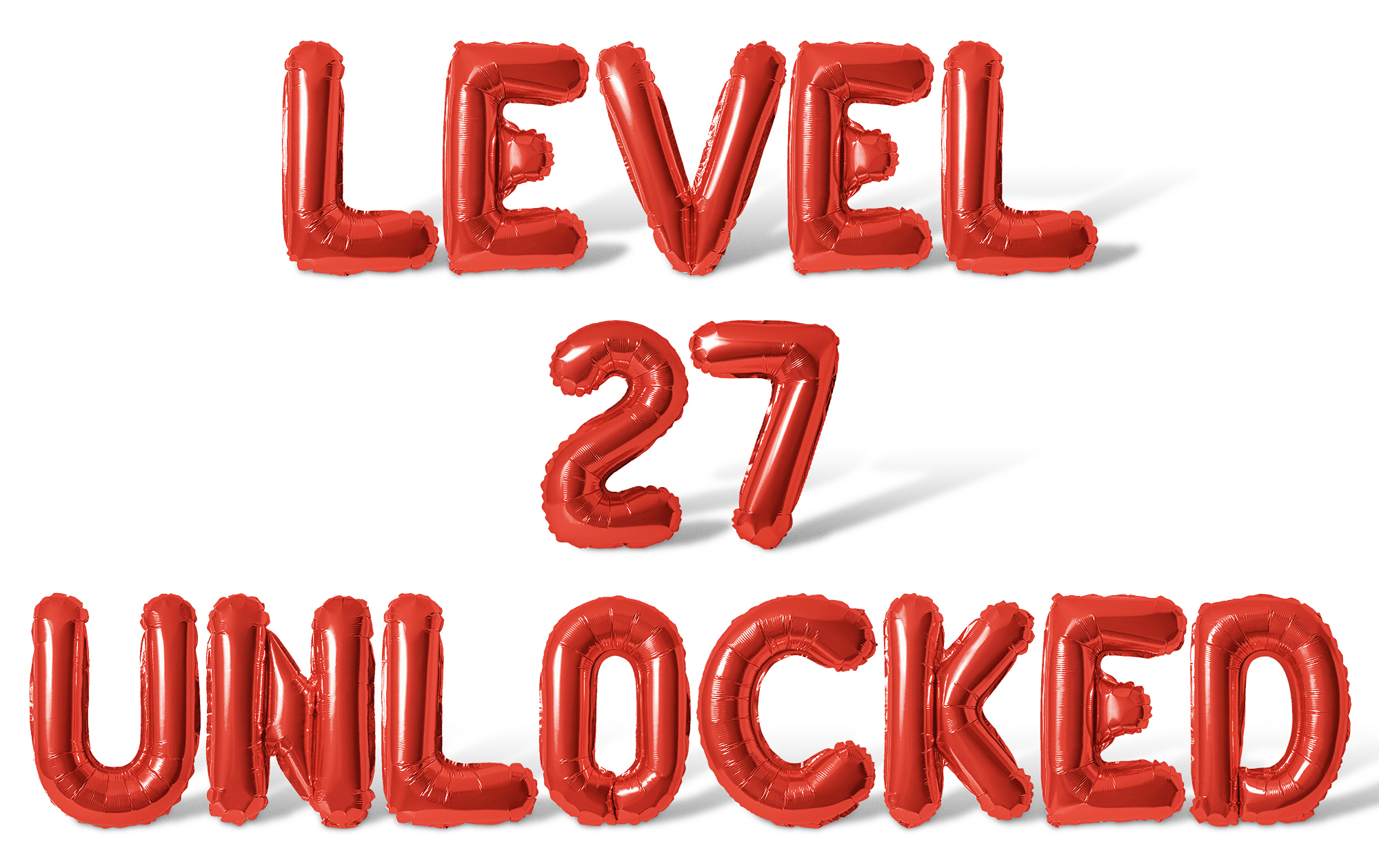 Letter Balloons - LEVEL 27 UNLOCKED 16" Inch Alphabet Letters Foil ...