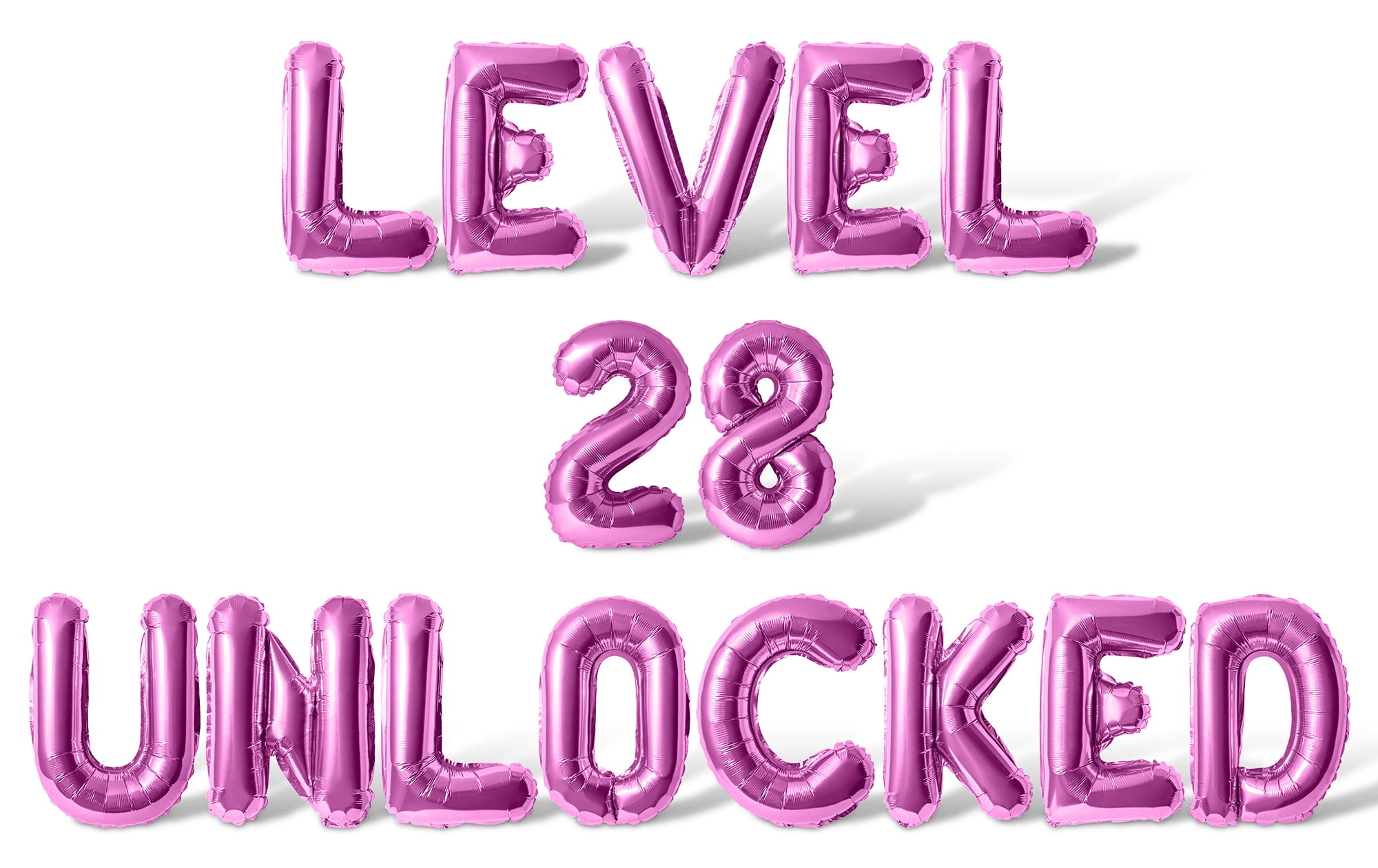 Letter Balloons - LEVEL 28 UNLOCKED 16" Inch Alphabet Letters Foil ...