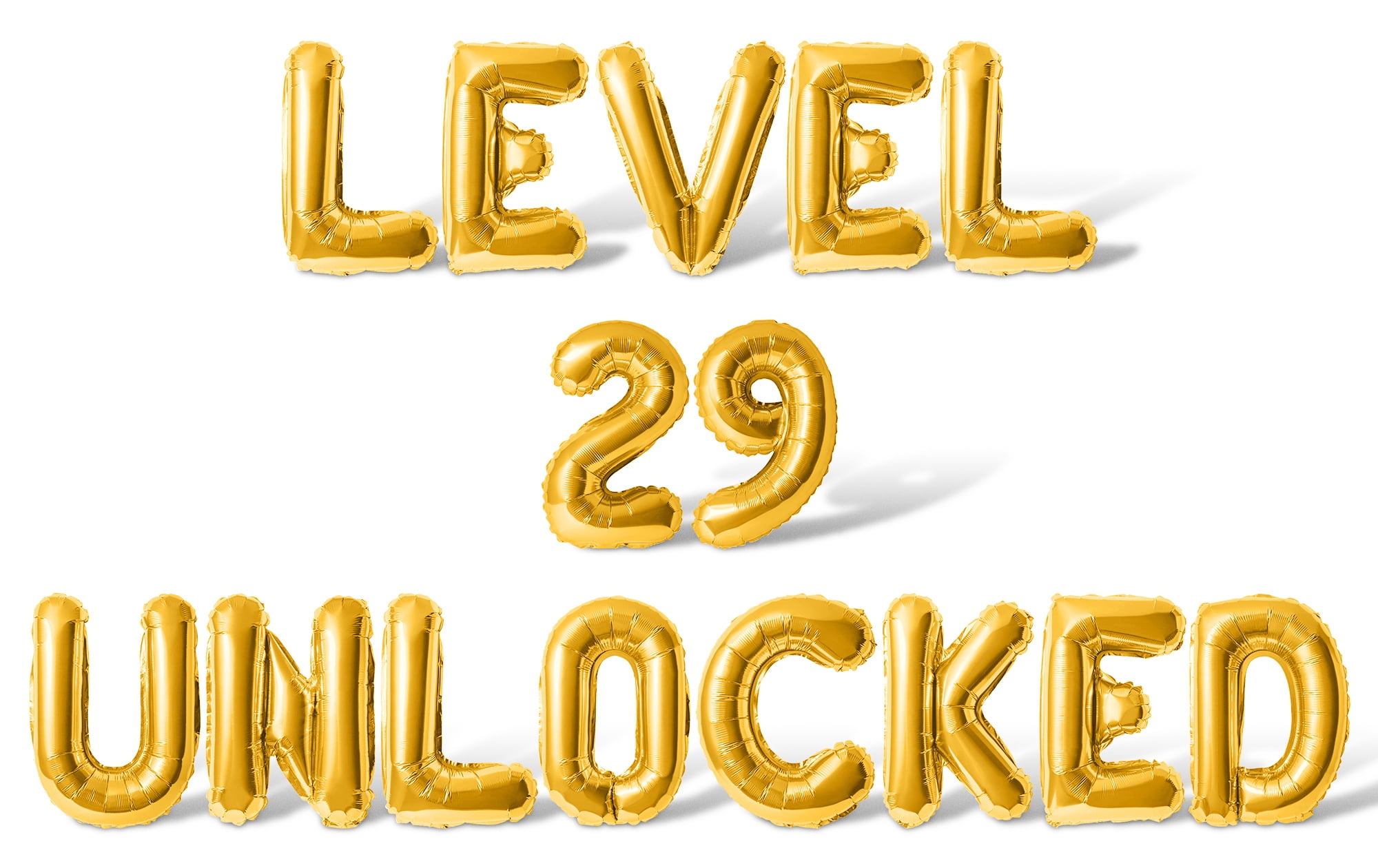 Letter Balloons - LEVEL 29 UNLOCKED 16" Inch Alphabet Letters Foil ...