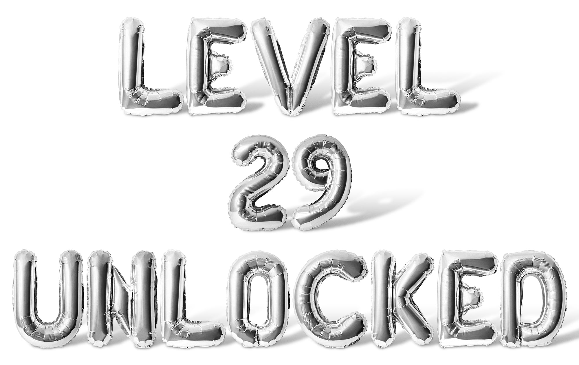 Letter Balloons - LEVEL 29 UNLOCKED 16" Inch Alphabet Letters Foil ...