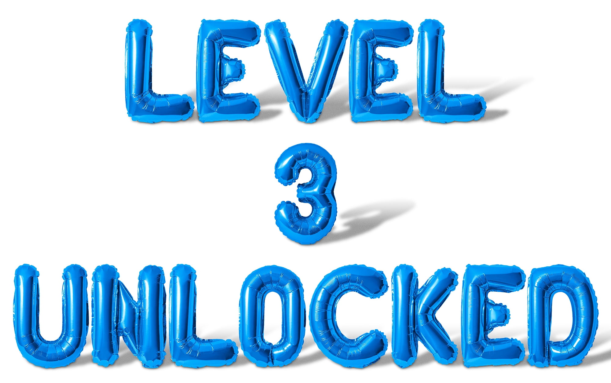 Letter Balloons - LEVEL 3 UNLOCKED 16" Inch Alphabet Letters Foil Mylar ...