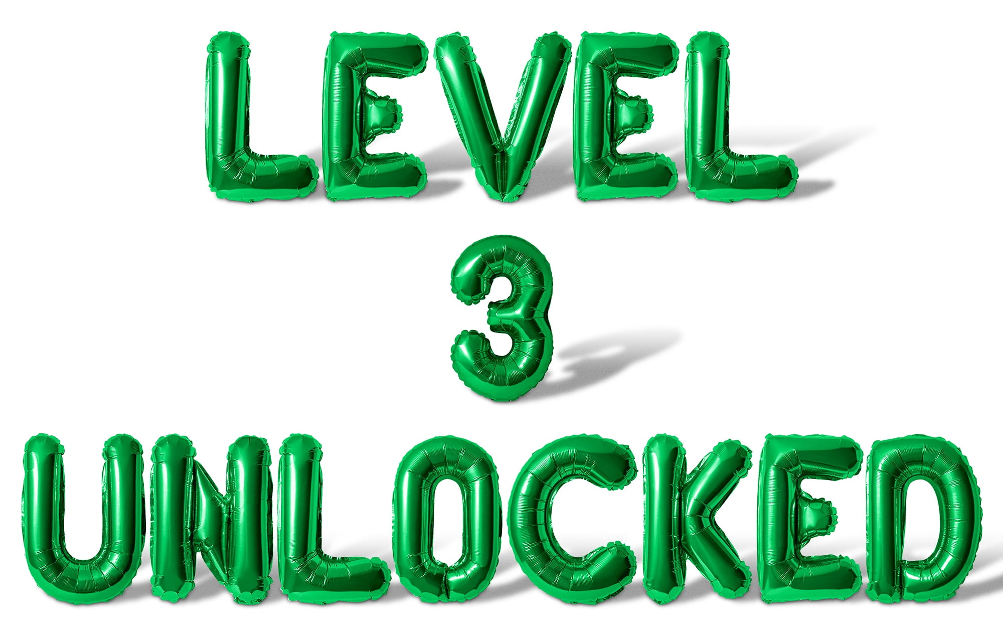 Letter Balloons - LEVEL 3 UNLOCKED 16" Inch Alphabet Letters Foil Mylar ...