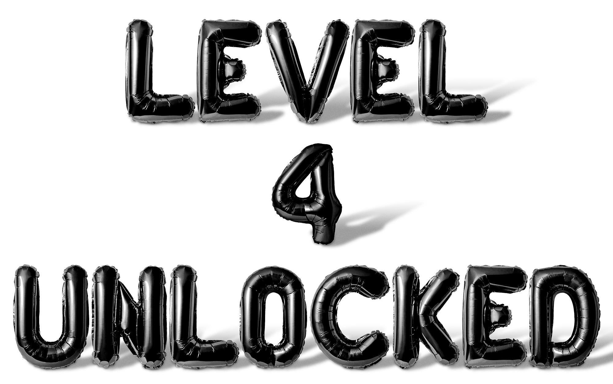 Letter Balloons - LEVEL 4 UNLOCKED 16" Inch Alphabet Letters Foil Mylar ...