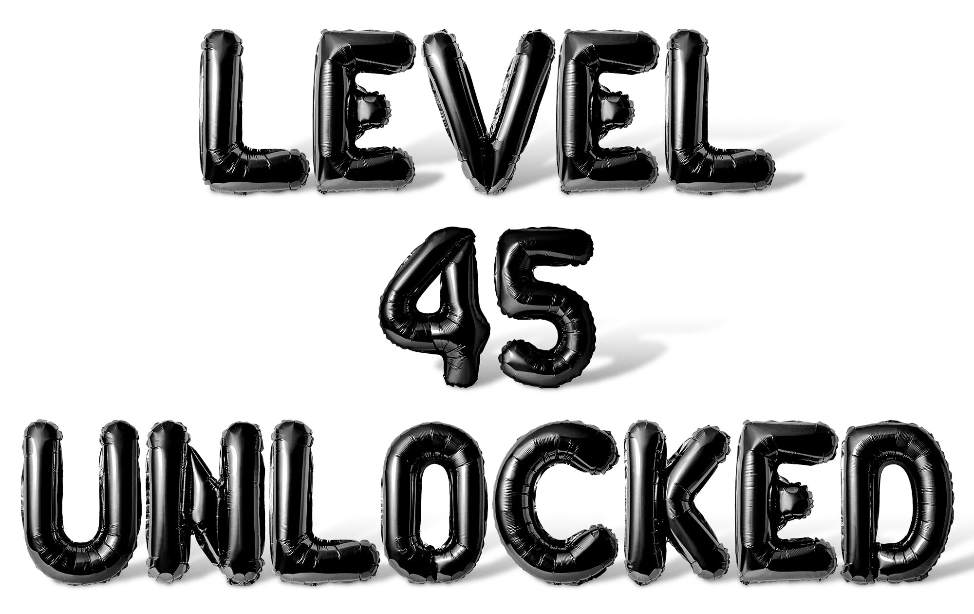 Letter Balloons - LEVEL 45 UNLOCKED 16" Inch Alphabet Letters Foil ...
