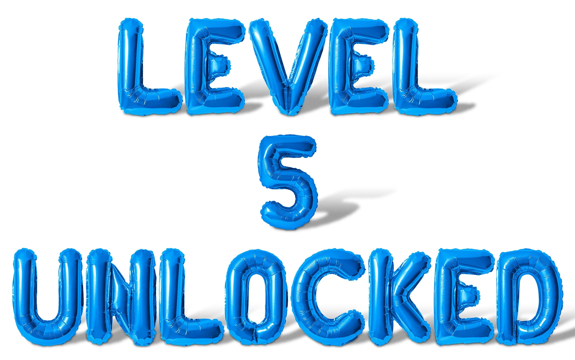 Letter Balloons - LEVEL 5 UNLOCKED 16" Inch Alphabet Letters Foil Mylar ...