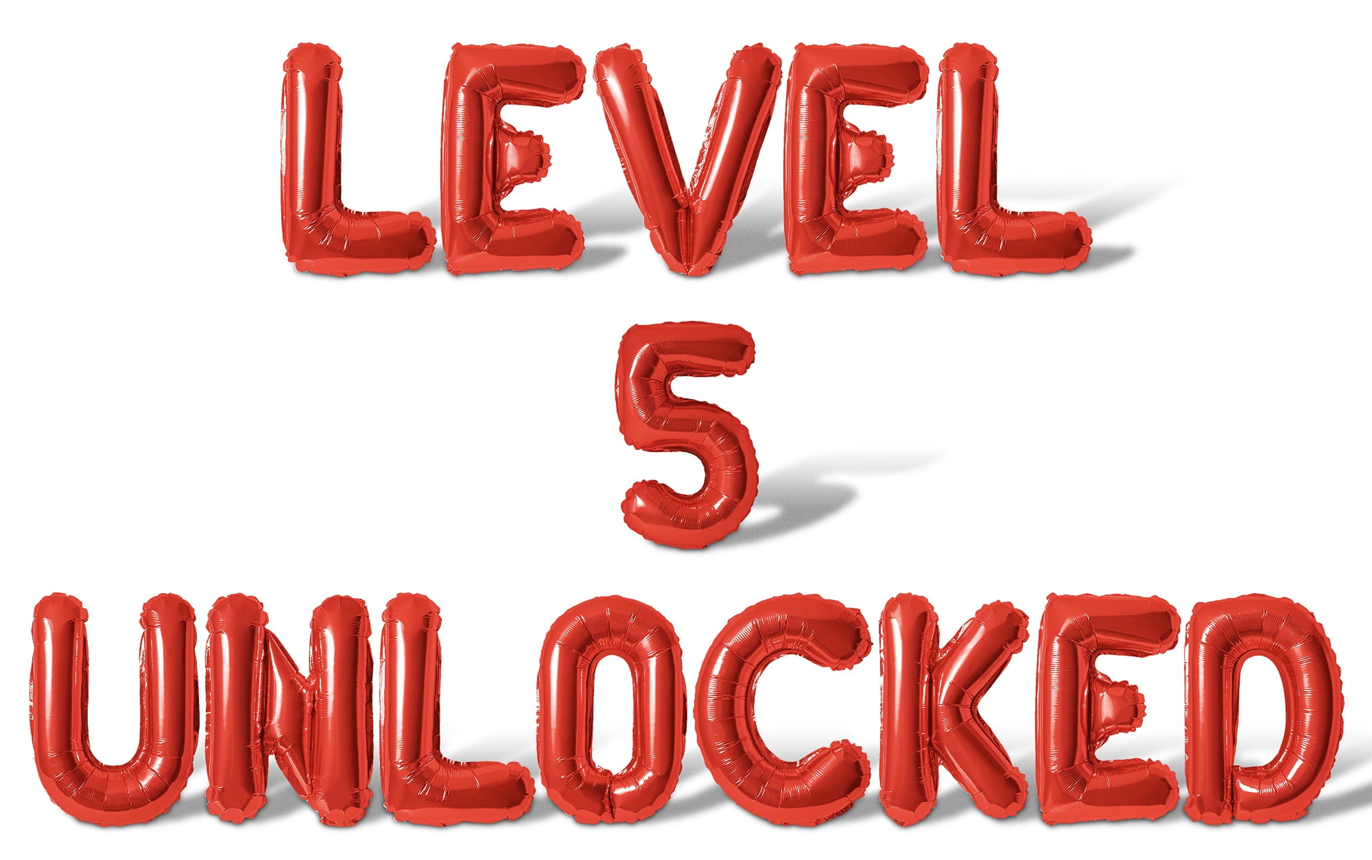 Letter Balloons - LEVEL 5 UNLOCKED 16" Inch Alphabet Letters Foil Mylar ...