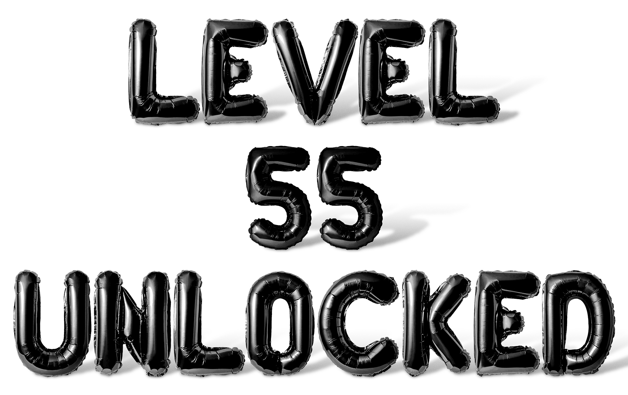 Letter Balloons - LEVEL 55 UNLOCKED 16" Inch Alphabet Letters Foil ...