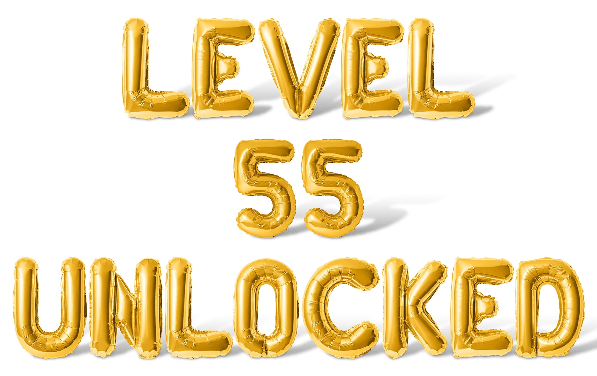 Letter Balloons - LEVEL 55 UNLOCKED 16" Inch Alphabet Letters Foil ...