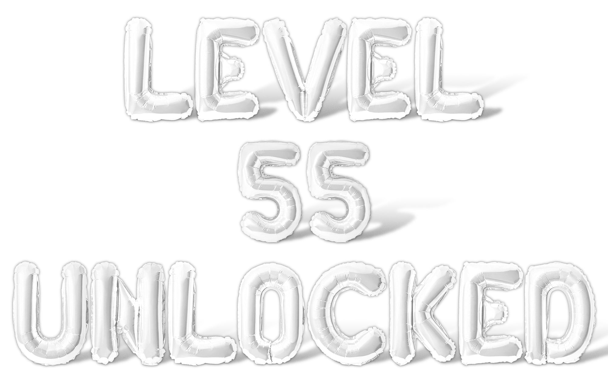 Letter Balloons - LEVEL 55 UNLOCKED 16" Inch Alphabet Letters Foil ...