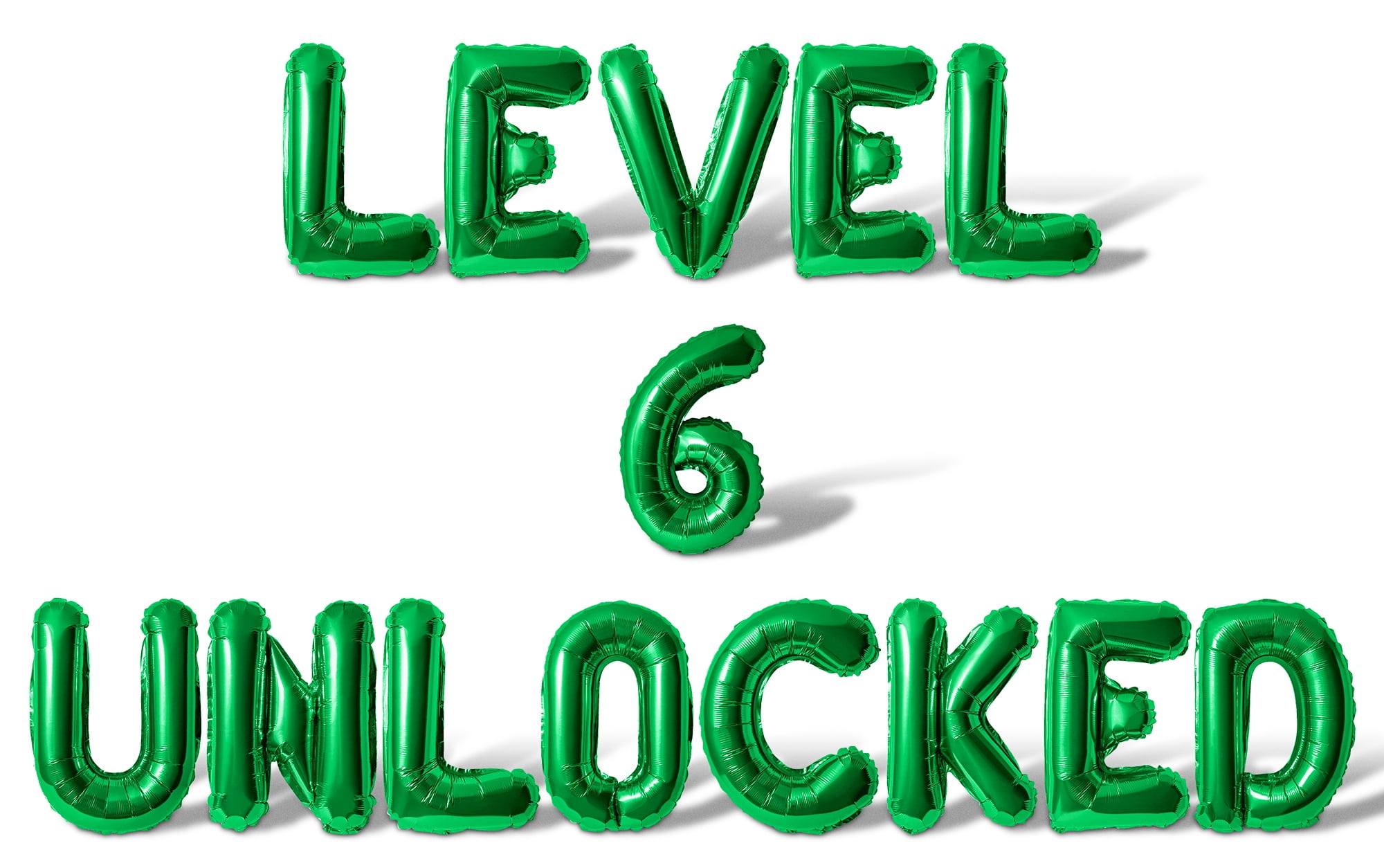 Letter Balloons - LEVEL 6 UNLOCKED 16" Inch Alphabet Letters Foil Mylar ...