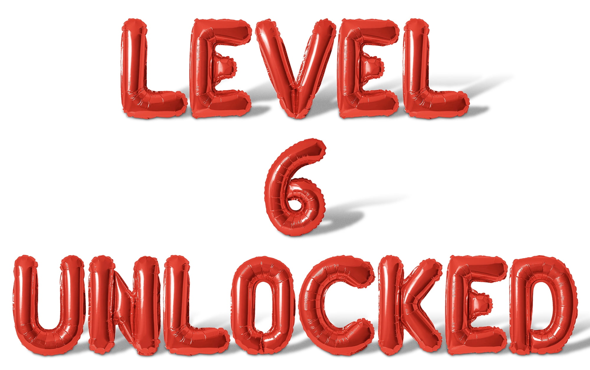 Letter Balloons - LEVEL 6 UNLOCKED 16" Inch Alphabet Letters Foil Mylar ...