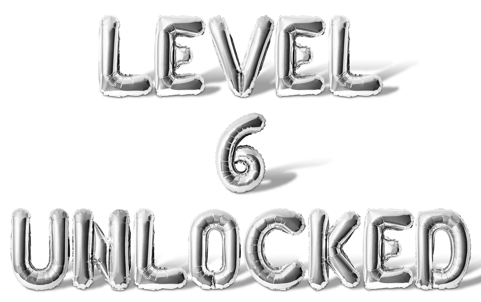 Letter Balloons - LEVEL 6 UNLOCKED 16" Inch Alphabet Letters Foil Mylar ...