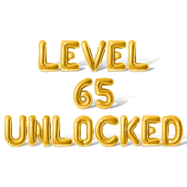 Letter Balloons - LEVEL 65 UNLOCKED 16" Inch Alphabet Letters Foil ...
