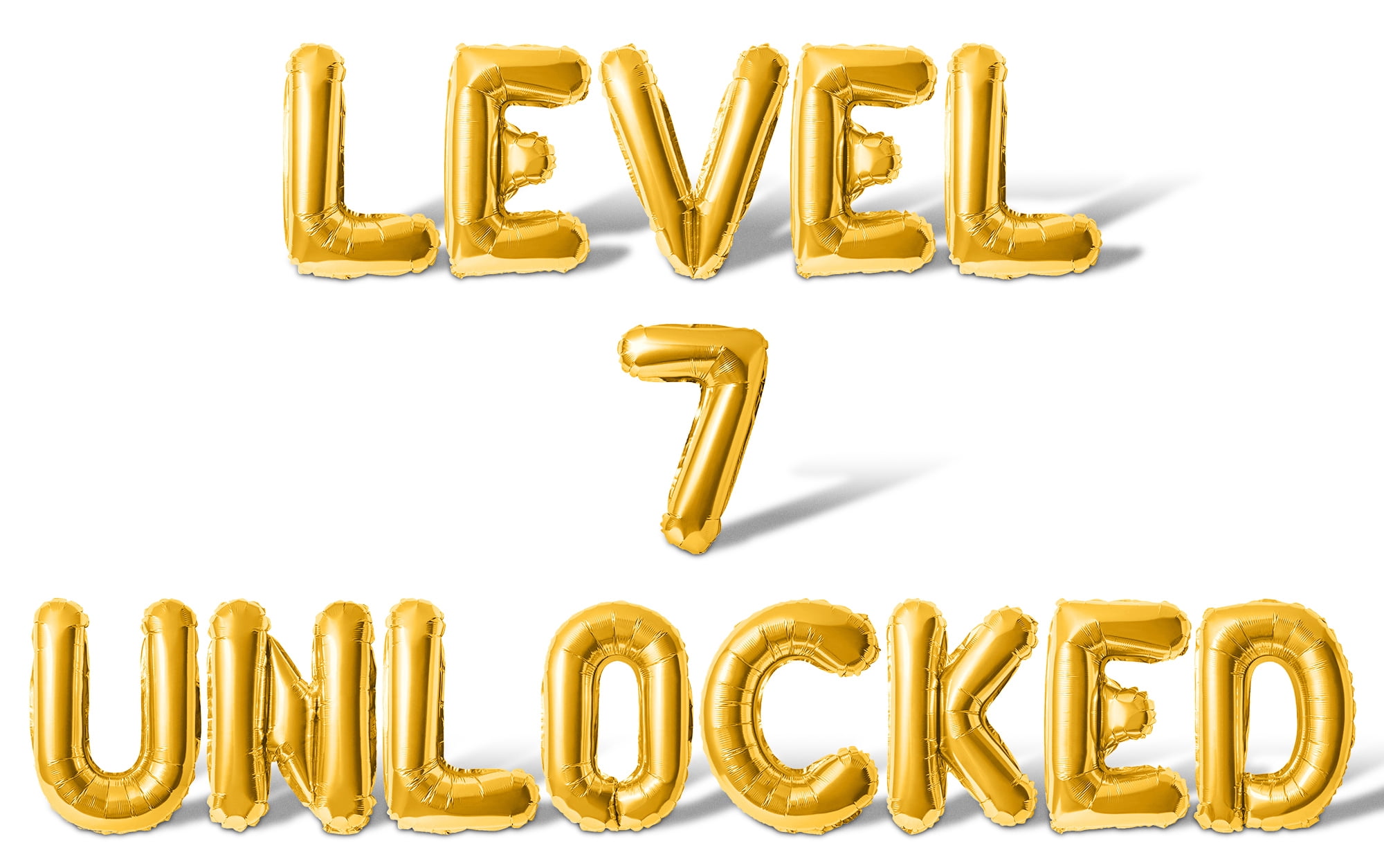 Letter Balloons - LEVEL 7 UNLOCKED 16" Inch Alphabet Letters Foil Mylar ...