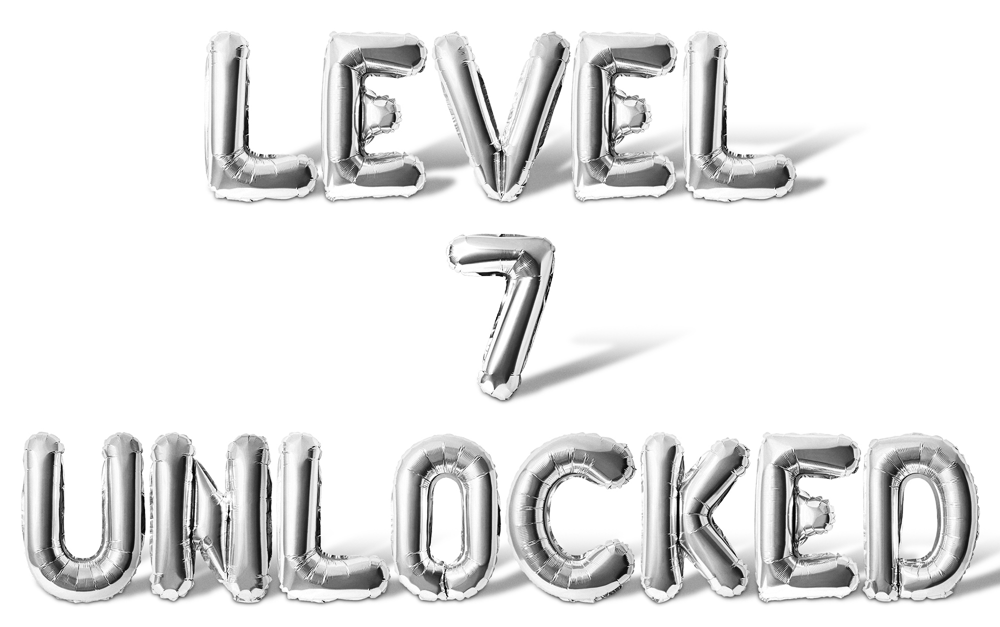 Letter Balloons - LEVEL 7 UNLOCKED 16" Inch Alphabet Letters Foil Mylar ...