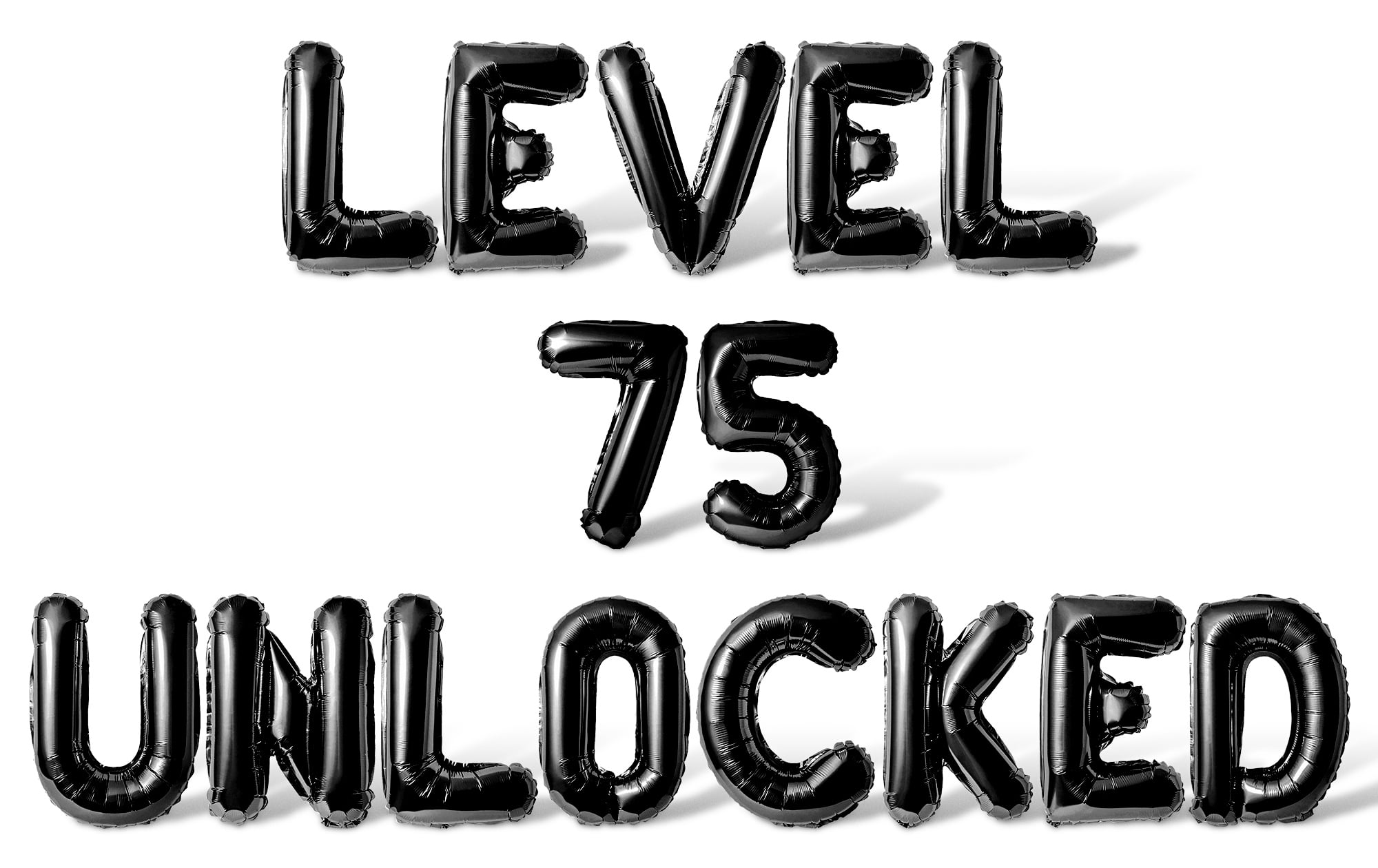 Letter Balloons - LEVEL 75 UNLOCKED 16" Inch Alphabet Letters Foil ...