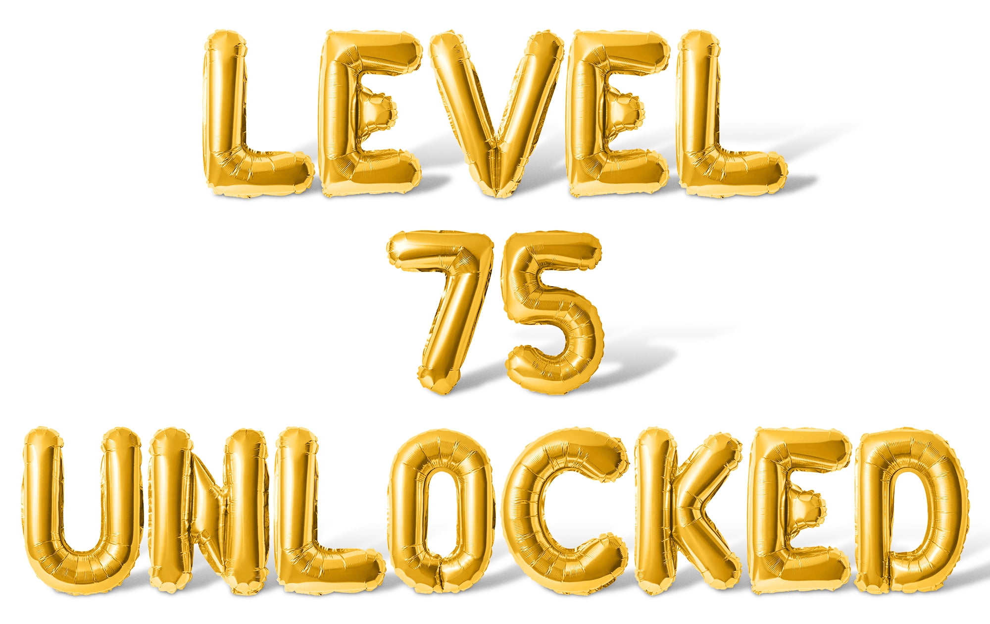 Letter Balloons - LEVEL 75 UNLOCKED 16" Inch Alphabet Letters Foil ...