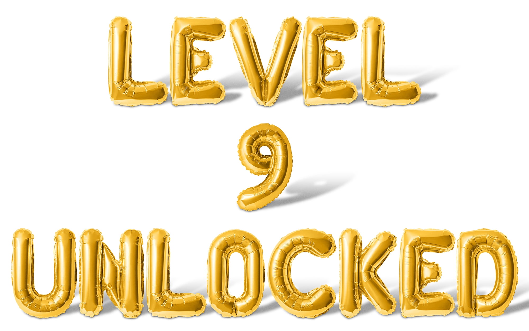 Letter Balloons - LEVEL 9 UNLOCKED 16" Inch Alphabet Letters Foil Mylar ...