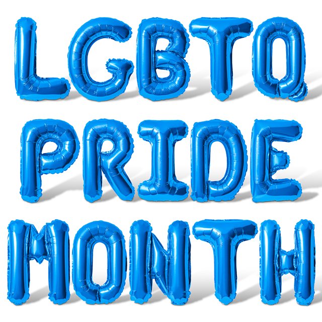 Letter Balloons - LGBTQ PRIDE MONTH 16" Inch Alphabet Letters Foil ...