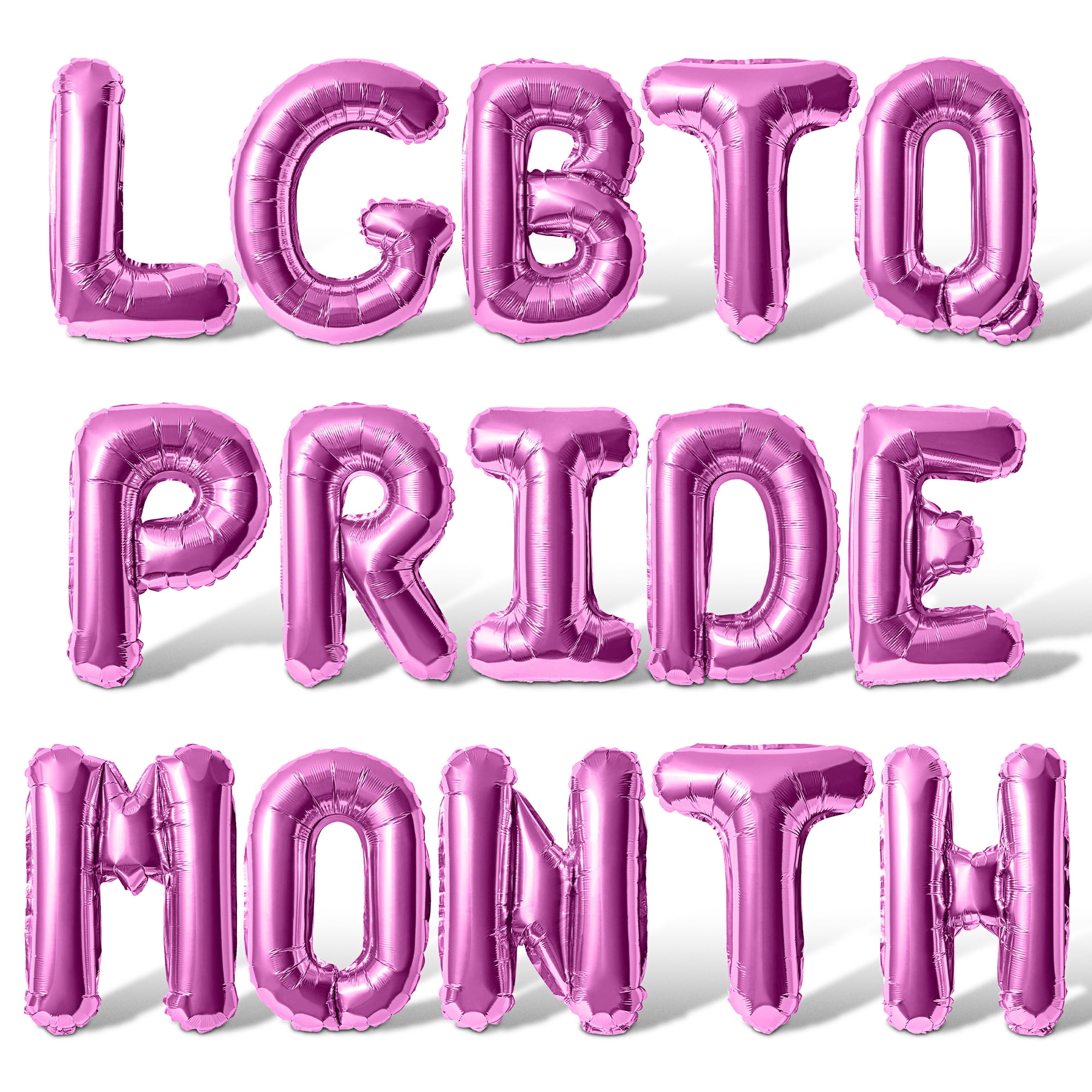Letter Balloons - LGBTQ PRIDE MONTH 16" Inch Alphabet Letters Foil ...