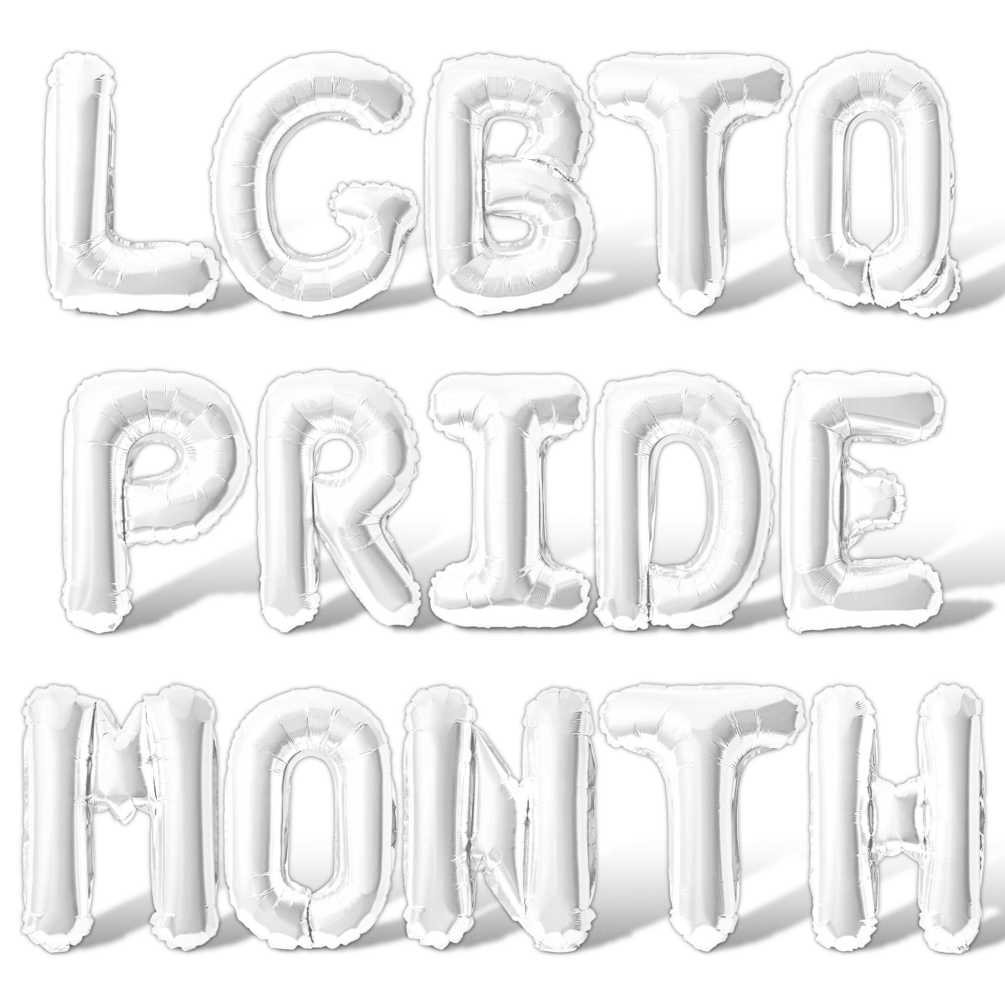 Letter Balloons - LGBTQ PRIDE MONTH 16" Inch Alphabet Letters Foil ...