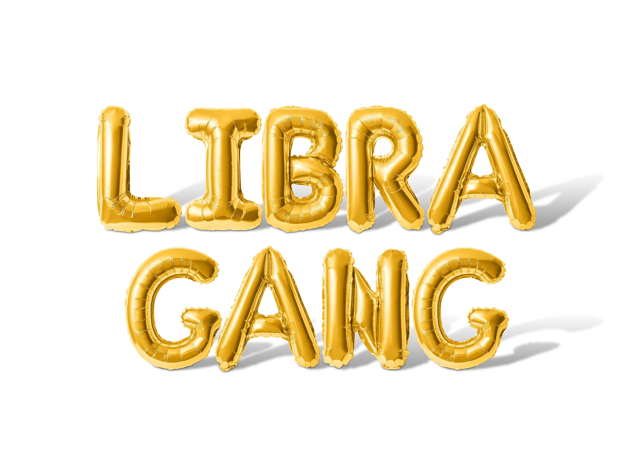 Letter Balloons - LIBRA GANG 16" Inch Alphabet Letters Foil Mylar ...