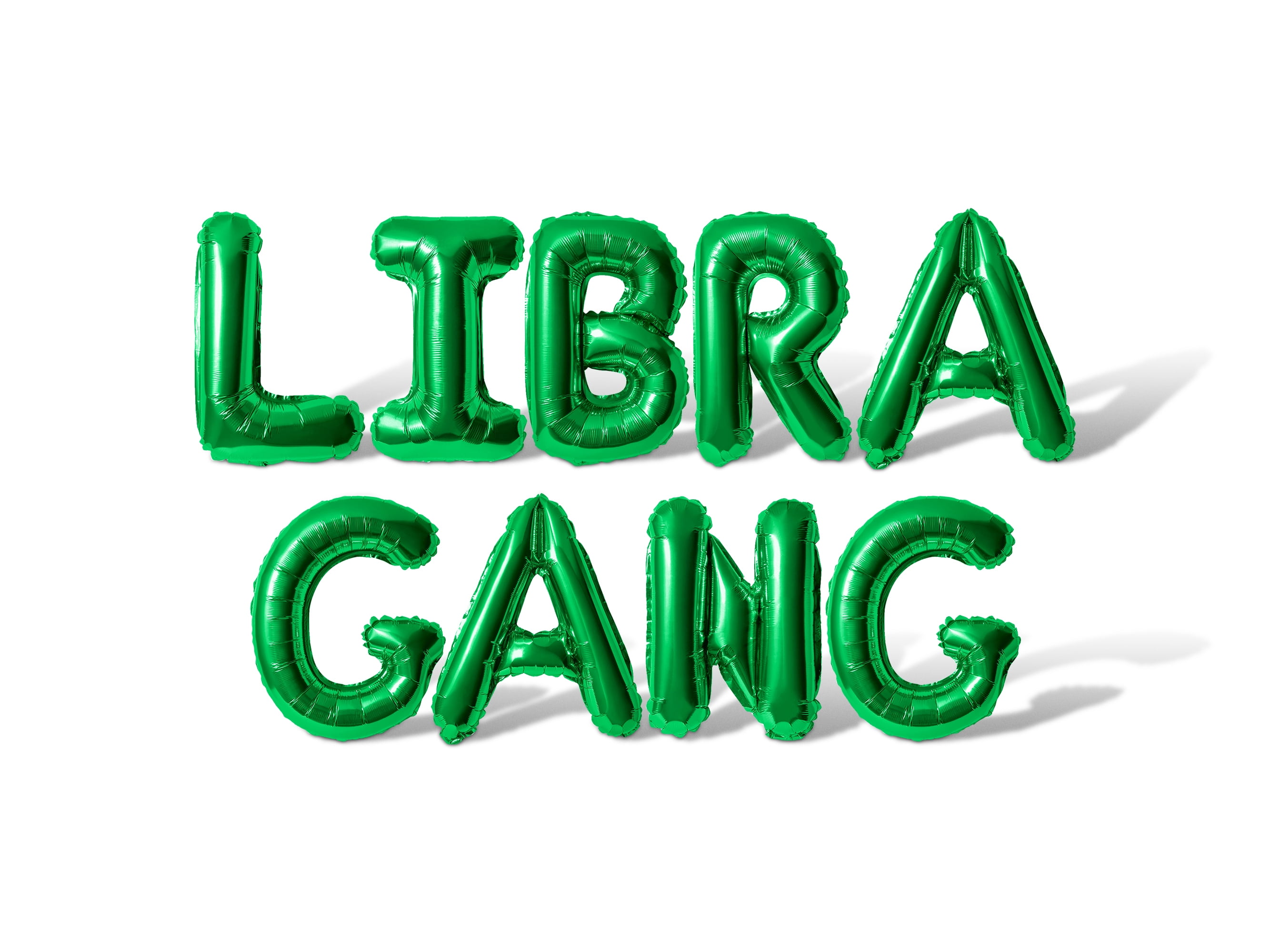 Letter Balloons - LIBRA GANG 16" Inch Alphabet Letters Foil Mylar ...