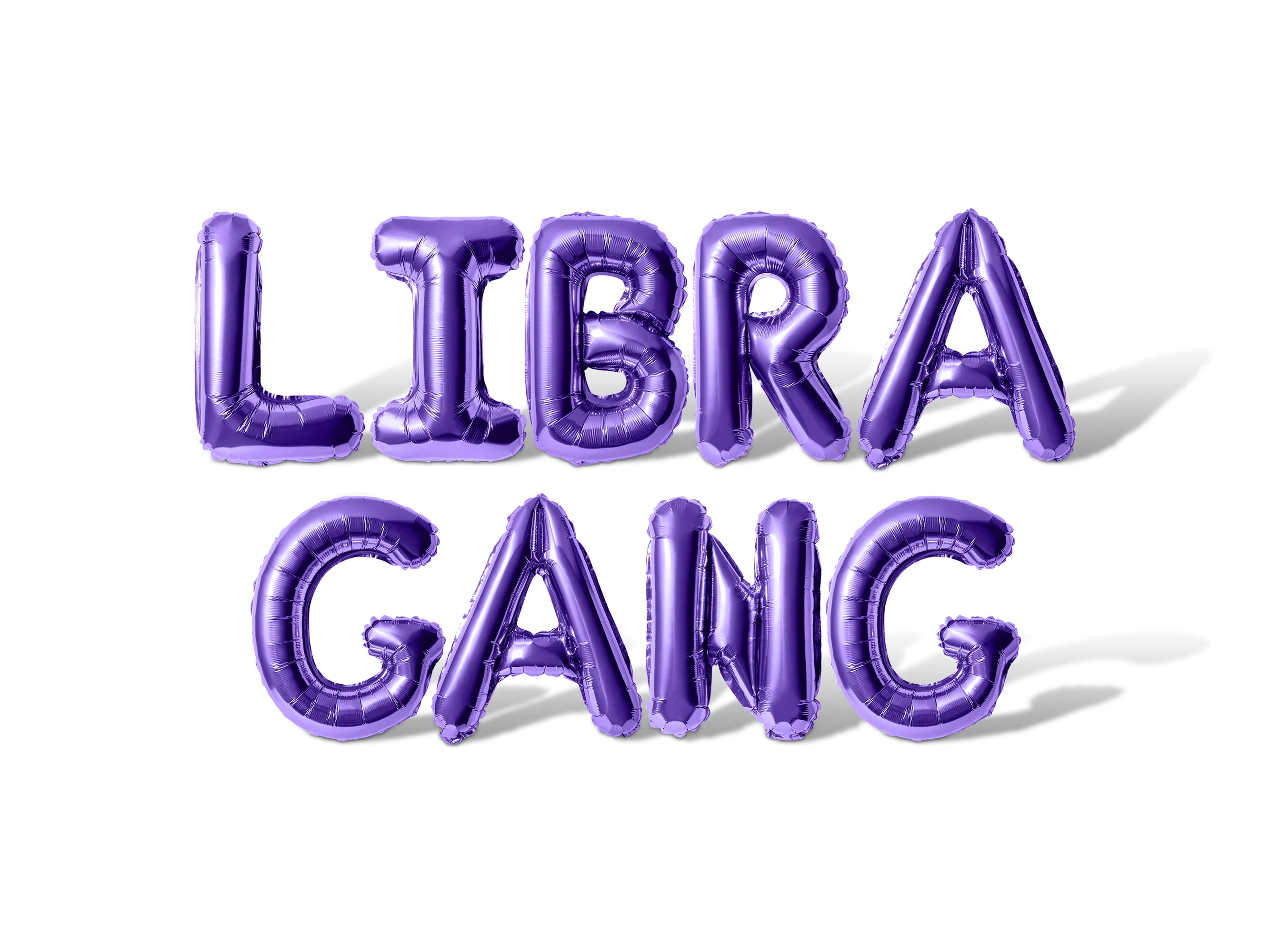 Letter Balloons - LIBRA GANG 16" Inch Alphabet Letters Foil Mylar ...