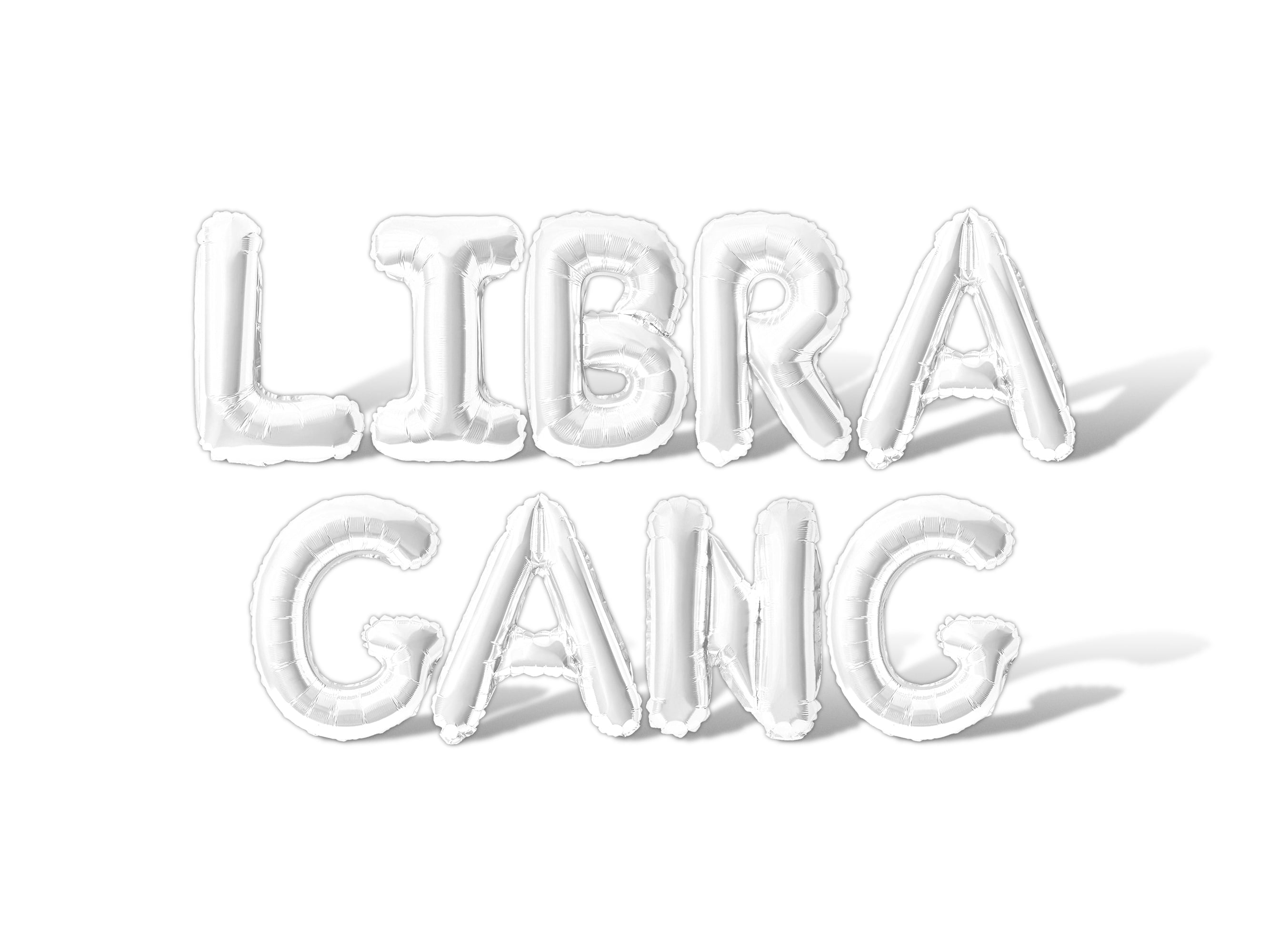 Letter Balloons - LIBRA GANG 16" Inch Alphabet Letters Foil Mylar ...