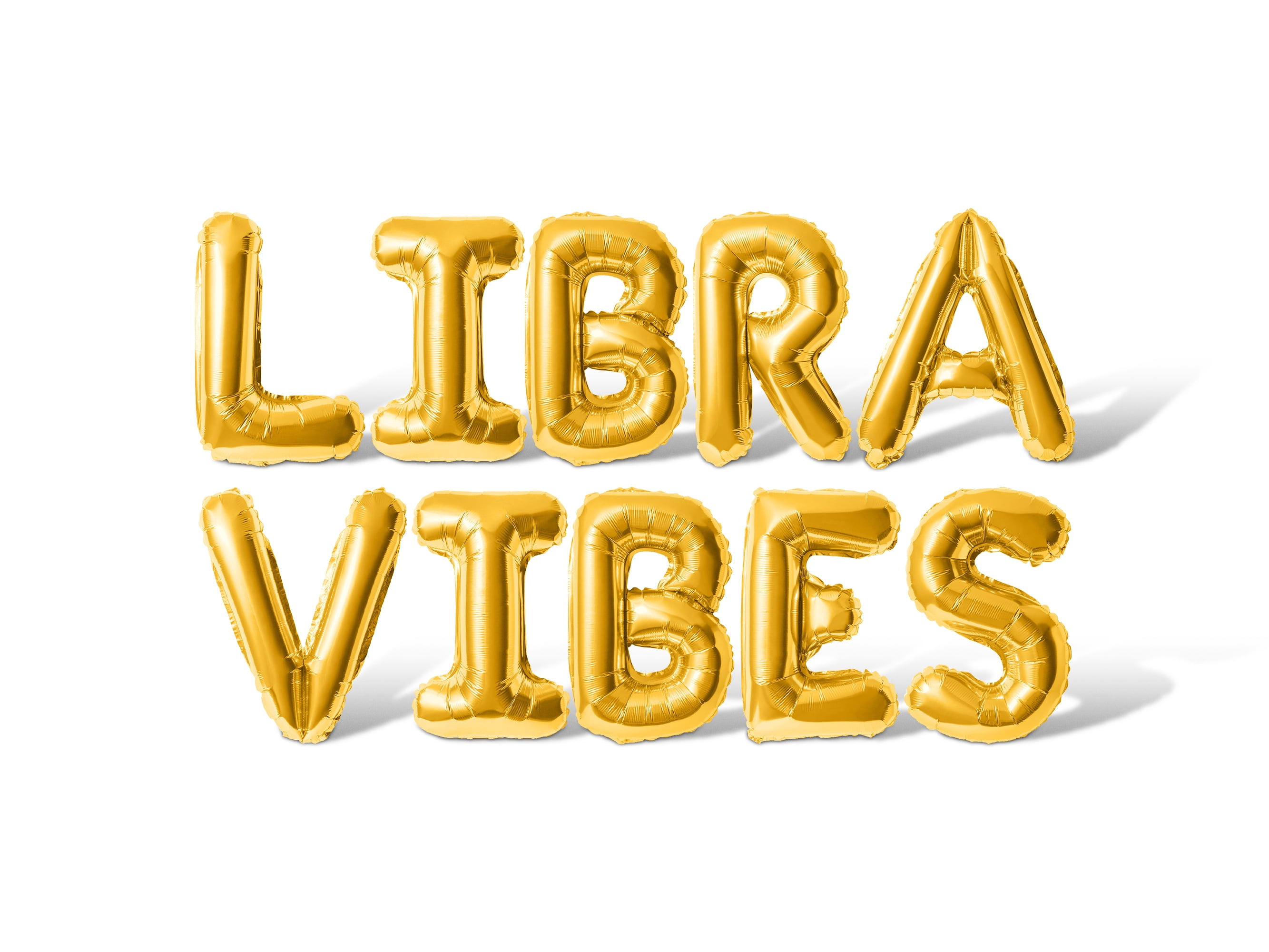 Letter Balloons - LIBRA VIBES 16" Inch Alphabet Letters Foil Mylar ...