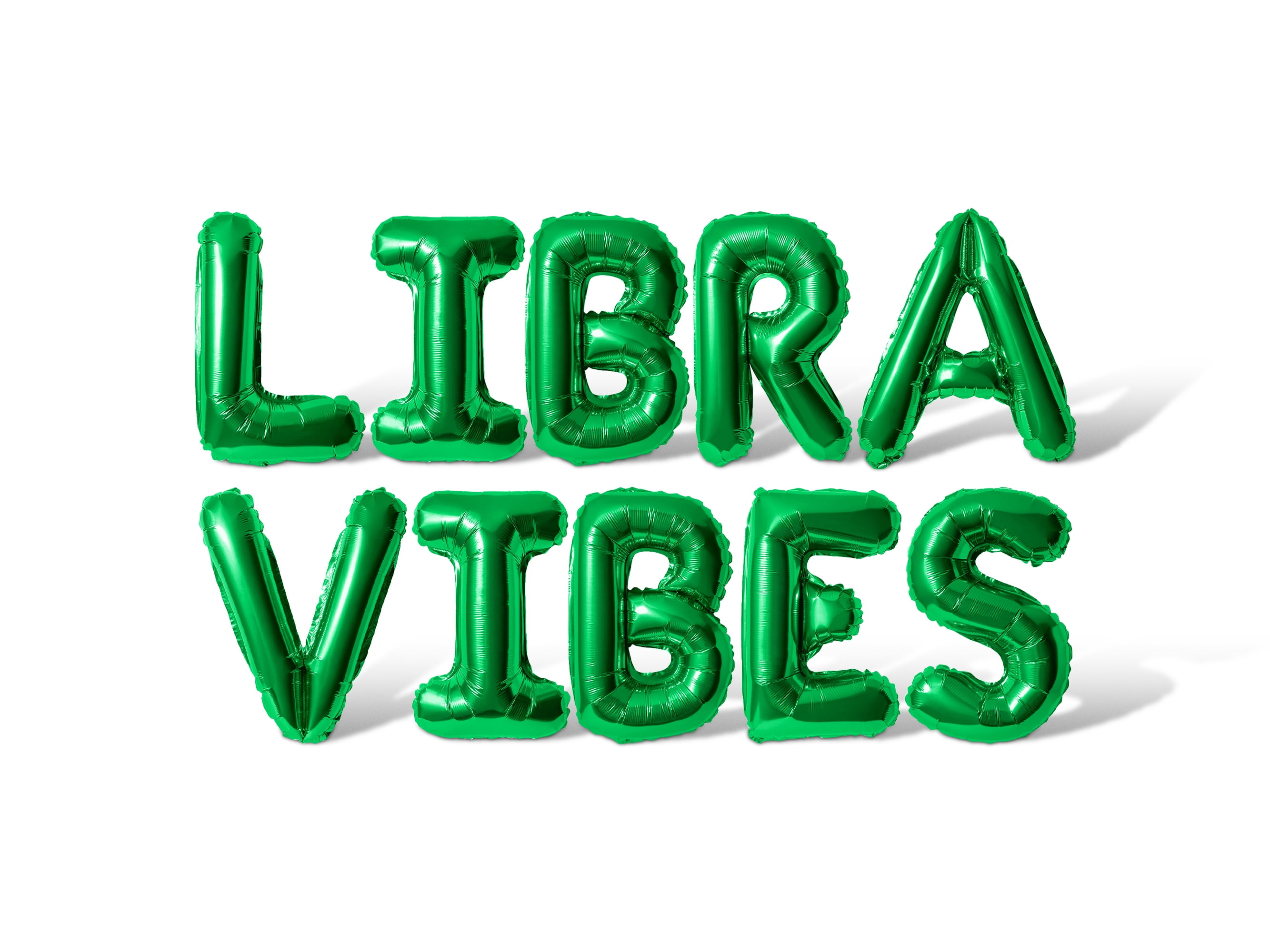 Letter Balloons - LIBRA VIBES 16" Inch Alphabet Letters Foil Mylar ...