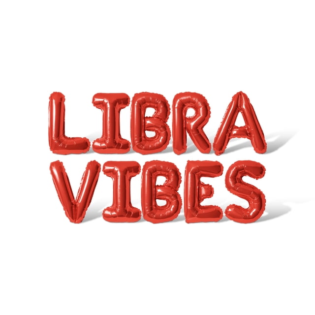 Letter Balloons - LIBRA VIBES 16" Inch Alphabet Letters Foil Mylar ...