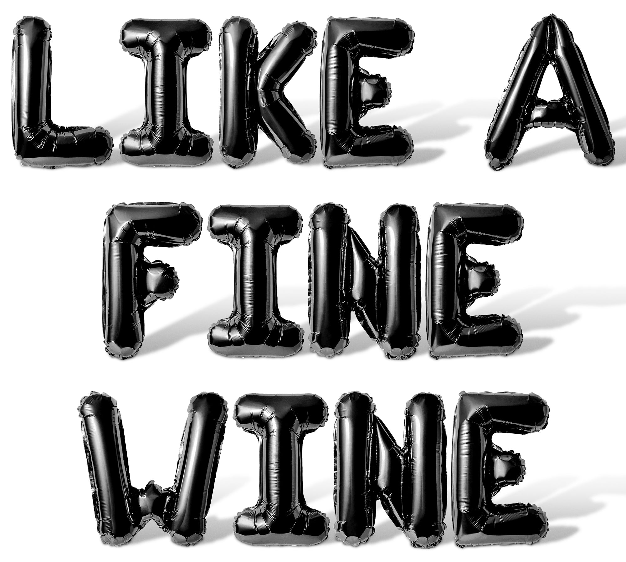 Letter Balloons - LIKE A FINE WINE 16" Inch Alphabet Letters Foil Mylar ...