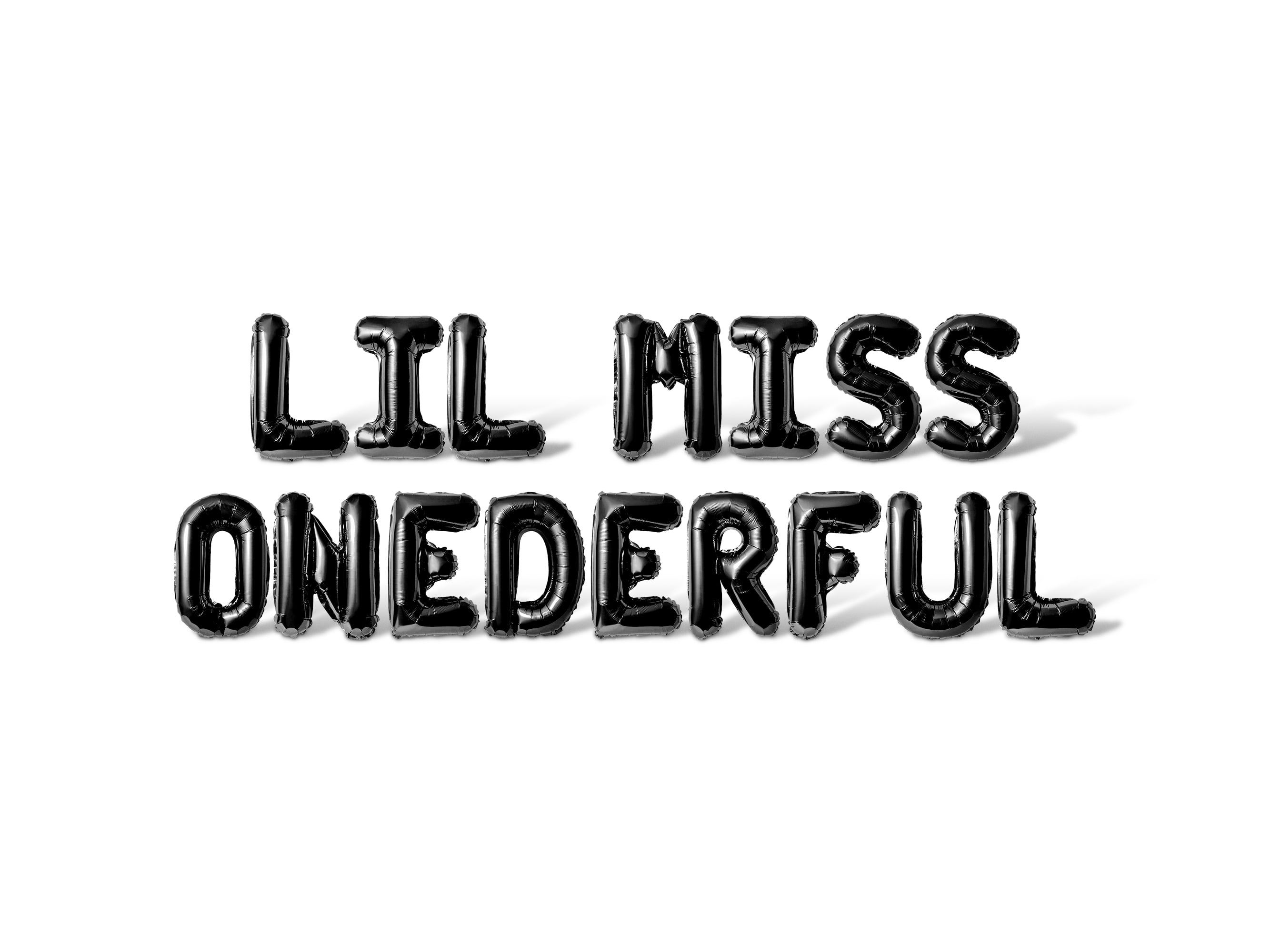 Letter Balloons - LIL MISS ONEDERFUL 16" Inch Alphabet Letters Foil ...